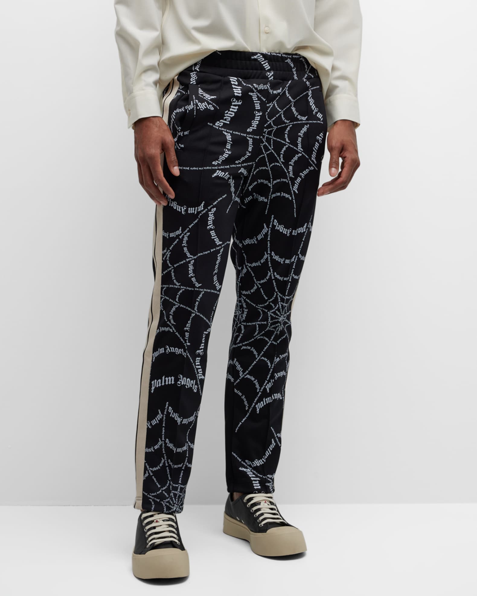 Palm Angels Men's Spider Web Classic Track Pants | Neiman Marcus