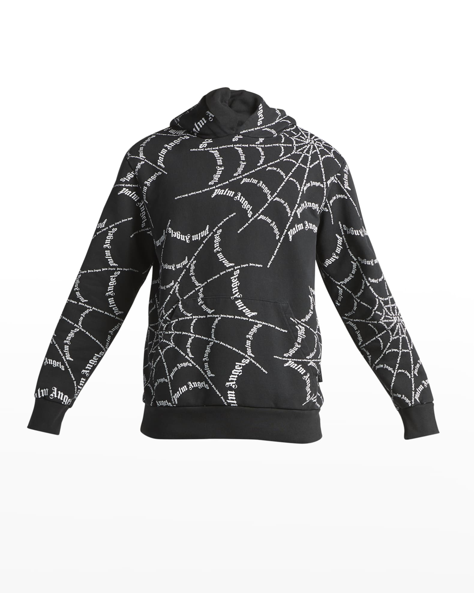 Palm Angels Men's Spider Web Logo Hoodie | Neiman Marcus