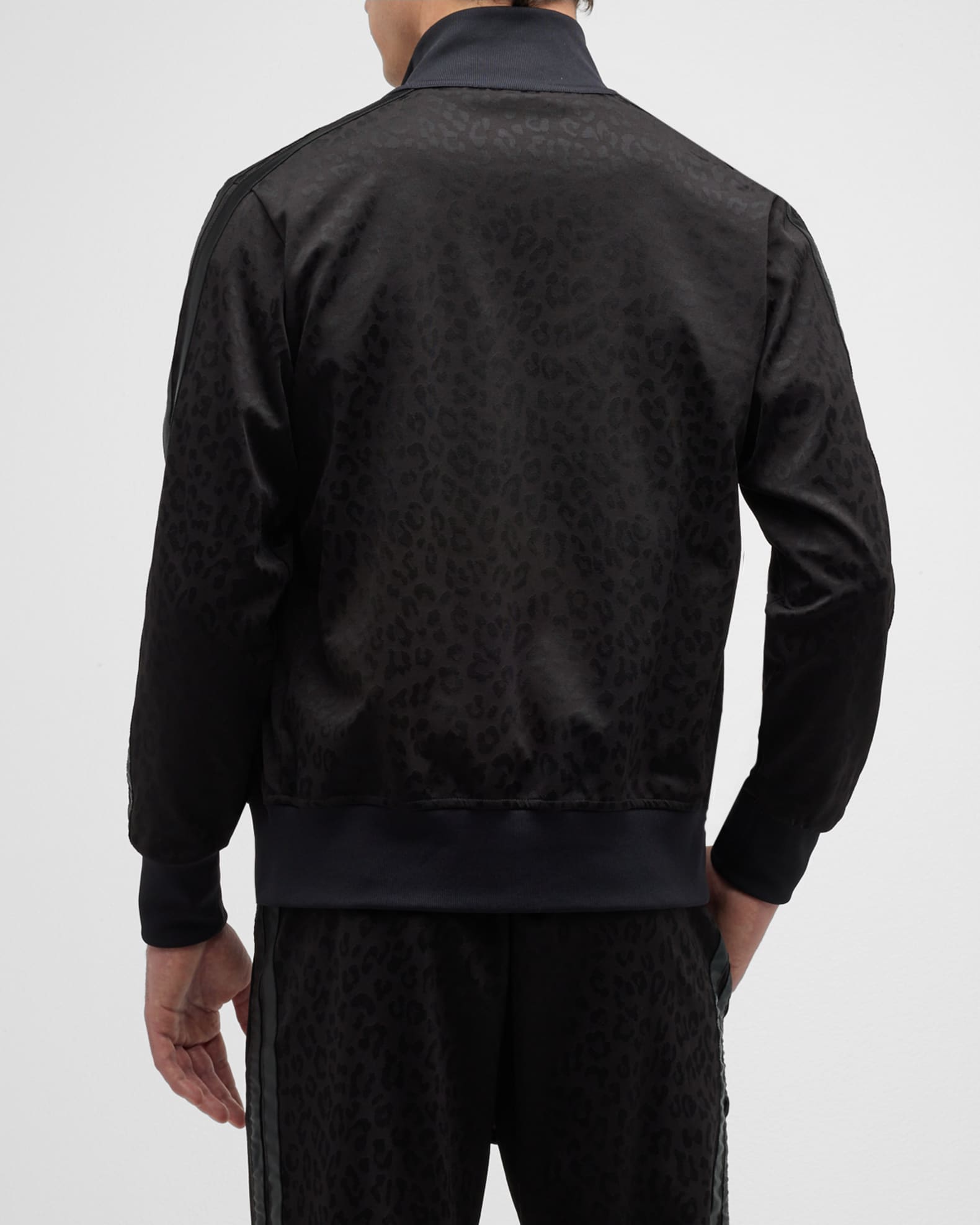 Palm Angels Men's Tuxedo Leopard Track Jacket | Neiman Marcus