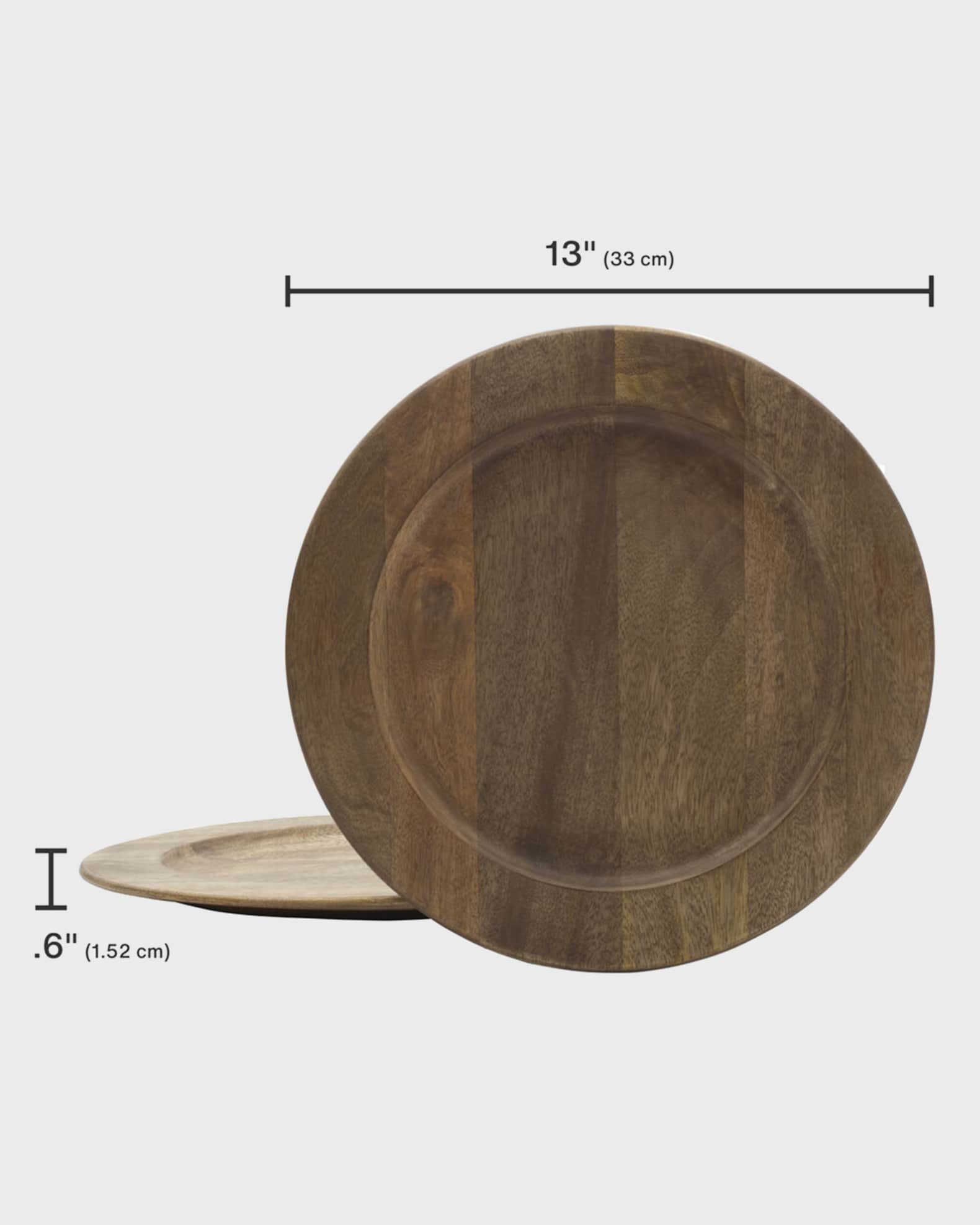Mikasa Mango Wood Charger Plates, Set of 4 | Neiman Marcus