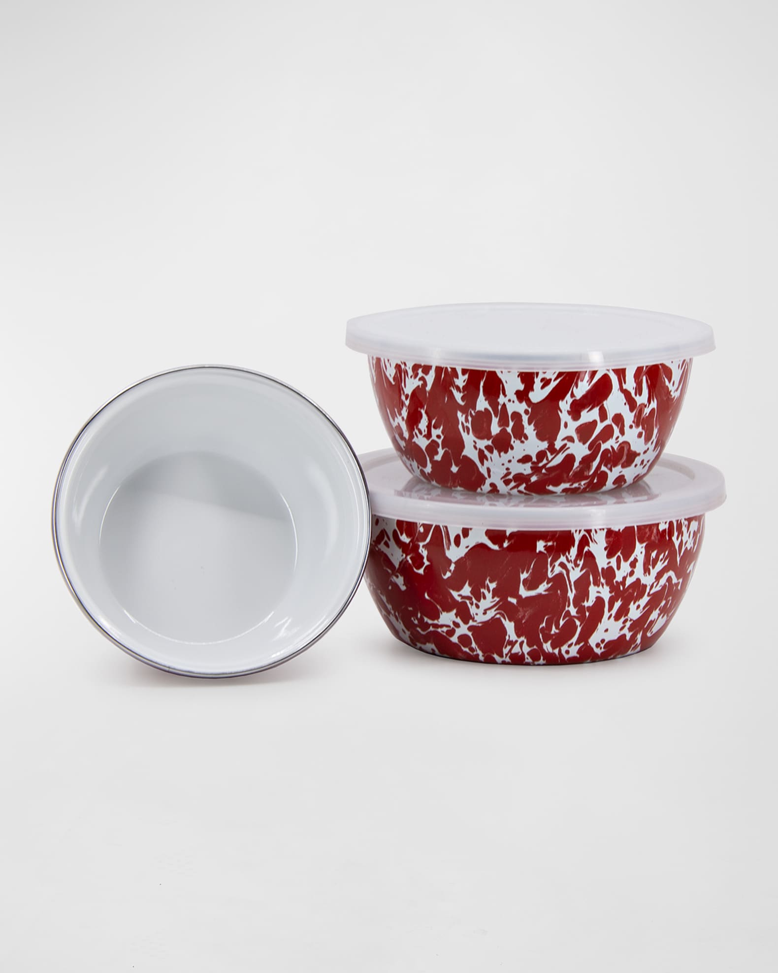 Golden Rabbit Red Swirl Nesting Bowls | Neiman Marcus