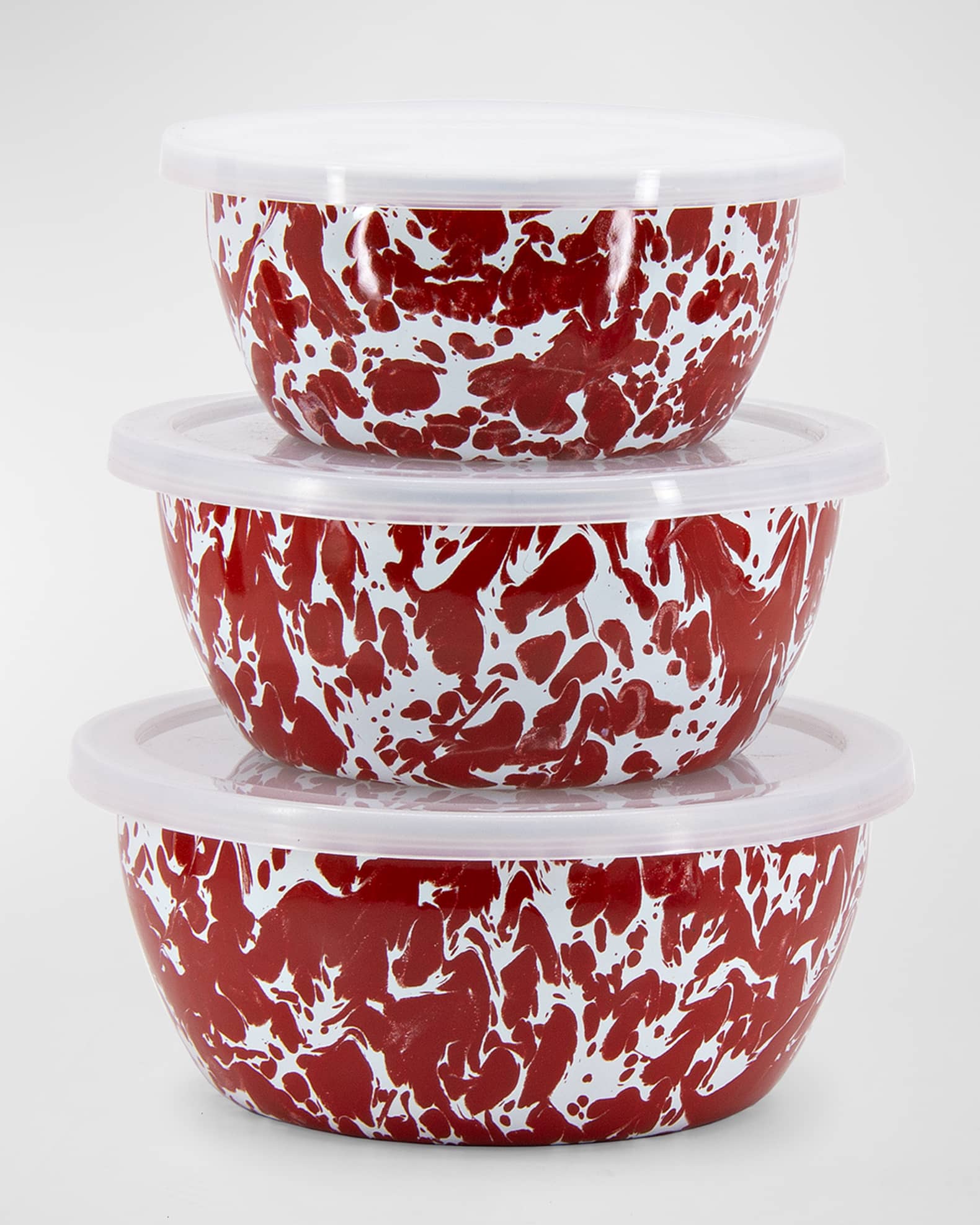 Golden Rabbit Red Swirl Nesting Bowls | Neiman Marcus
