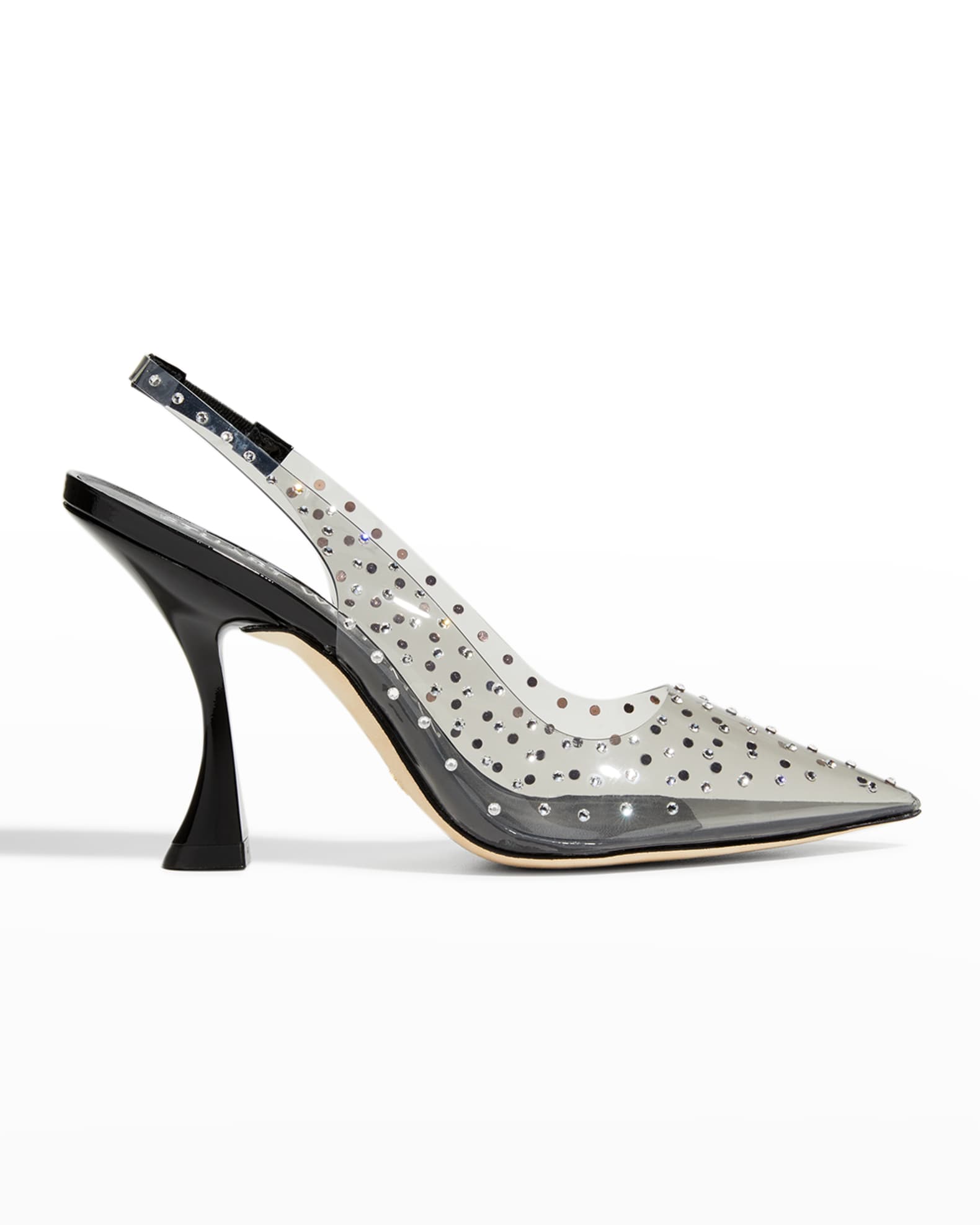 Stuart Weitzman Glam Crystal Clear Slingback Pumps | Neiman Marcus