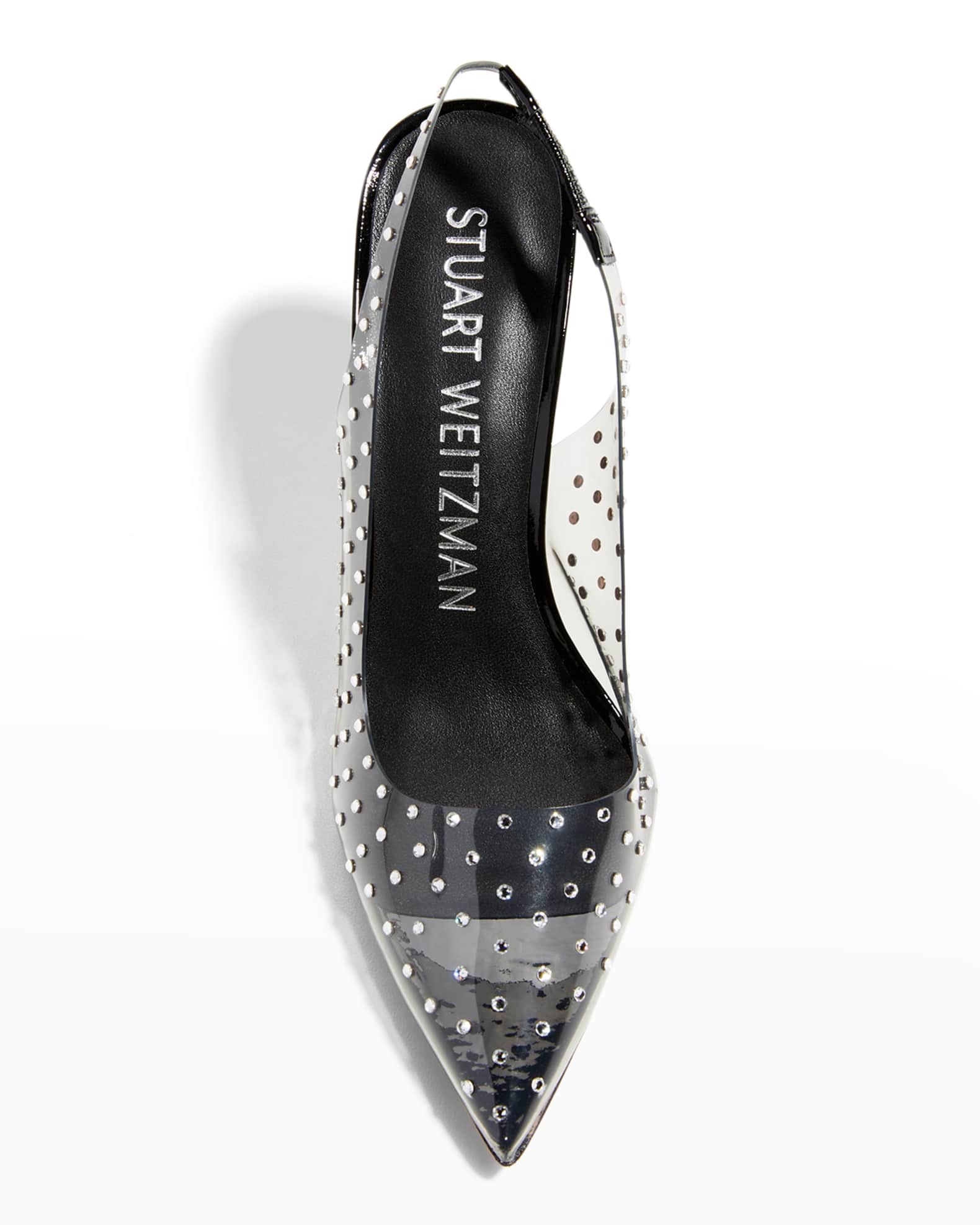 Stuart Weitzman Glam Crystal Clear Slingback Pumps | Neiman Marcus