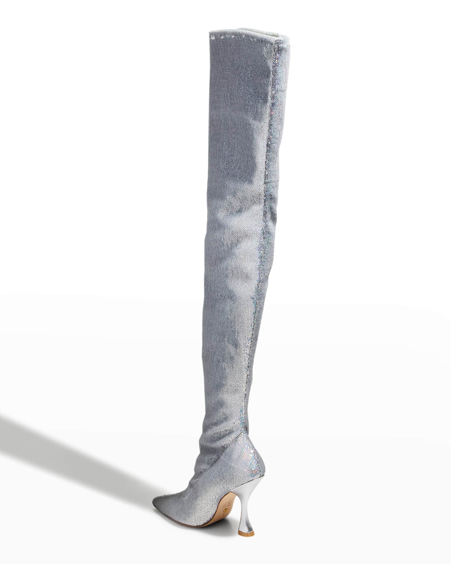 Stuart Weitzman Ultrastuart Xcurve Sequin Over-The-Knee Boots | Neiman ...