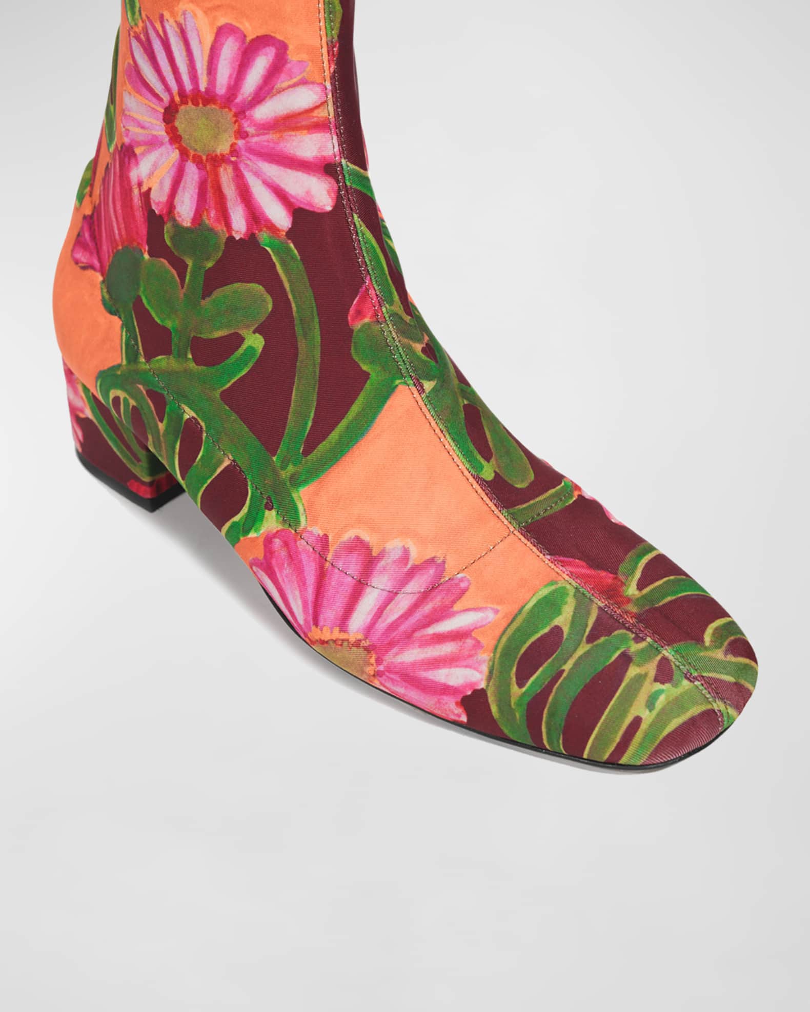 La DoubleJ Stretch Floral Over-The-Knee Boots | Neiman Marcus