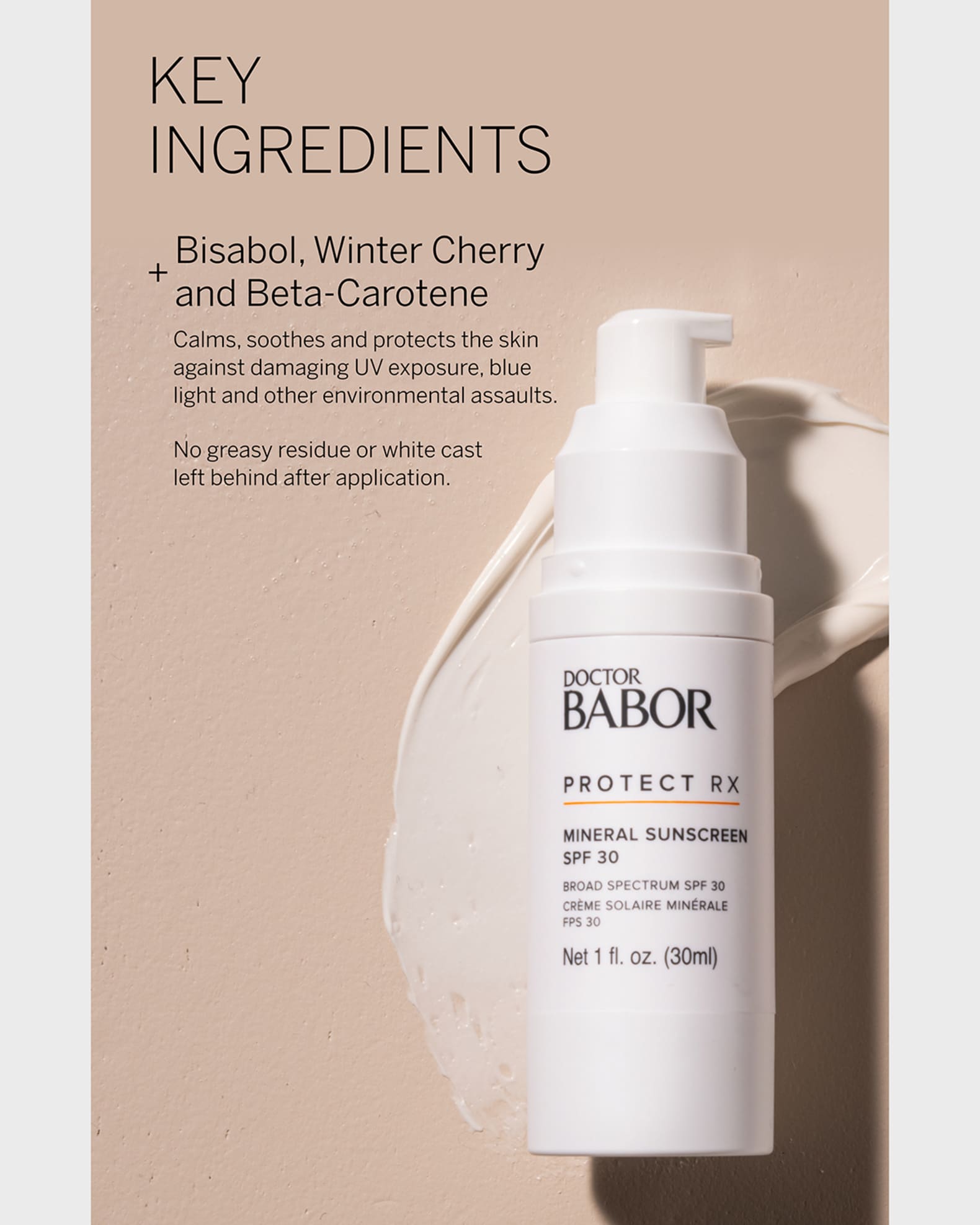 BABOR PROTECT RX Mineral Sunscreen SPF 30, 30mL/ 1 oz. | Neiman Marcus