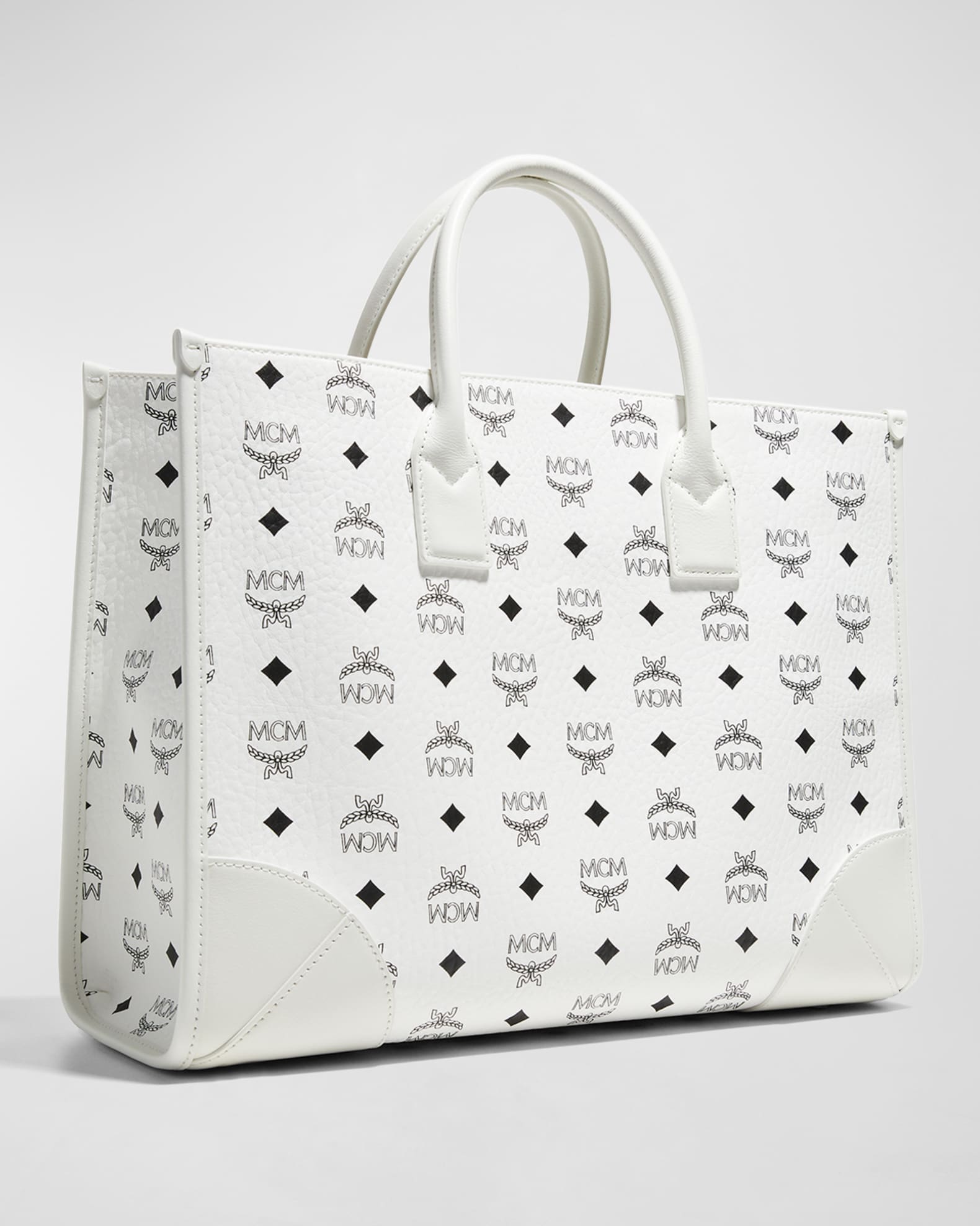 MCM Munchen Large Monogram Tote Bag | Neiman Marcus