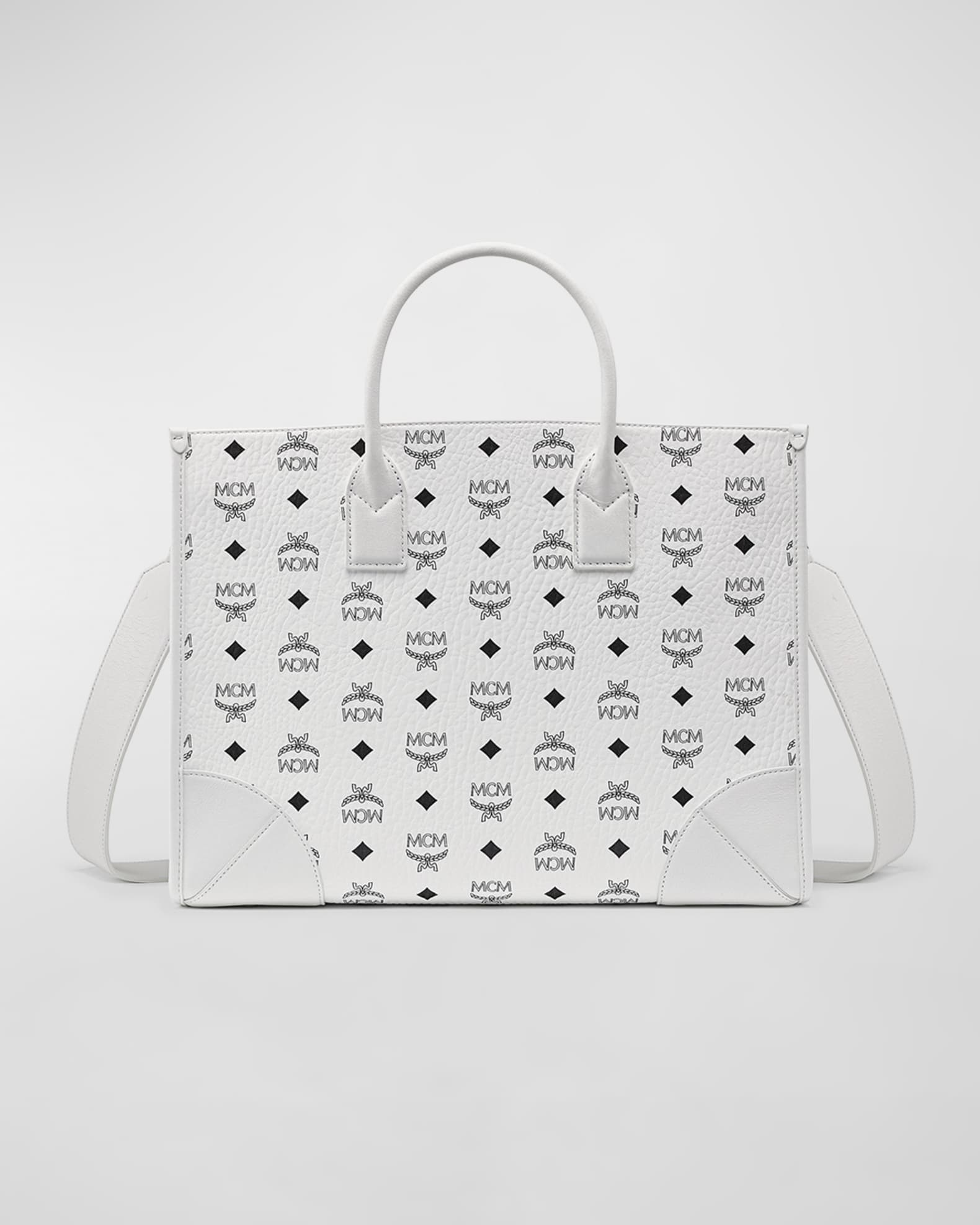 MCM Munchen Large Monogram Tote Bag | Neiman Marcus