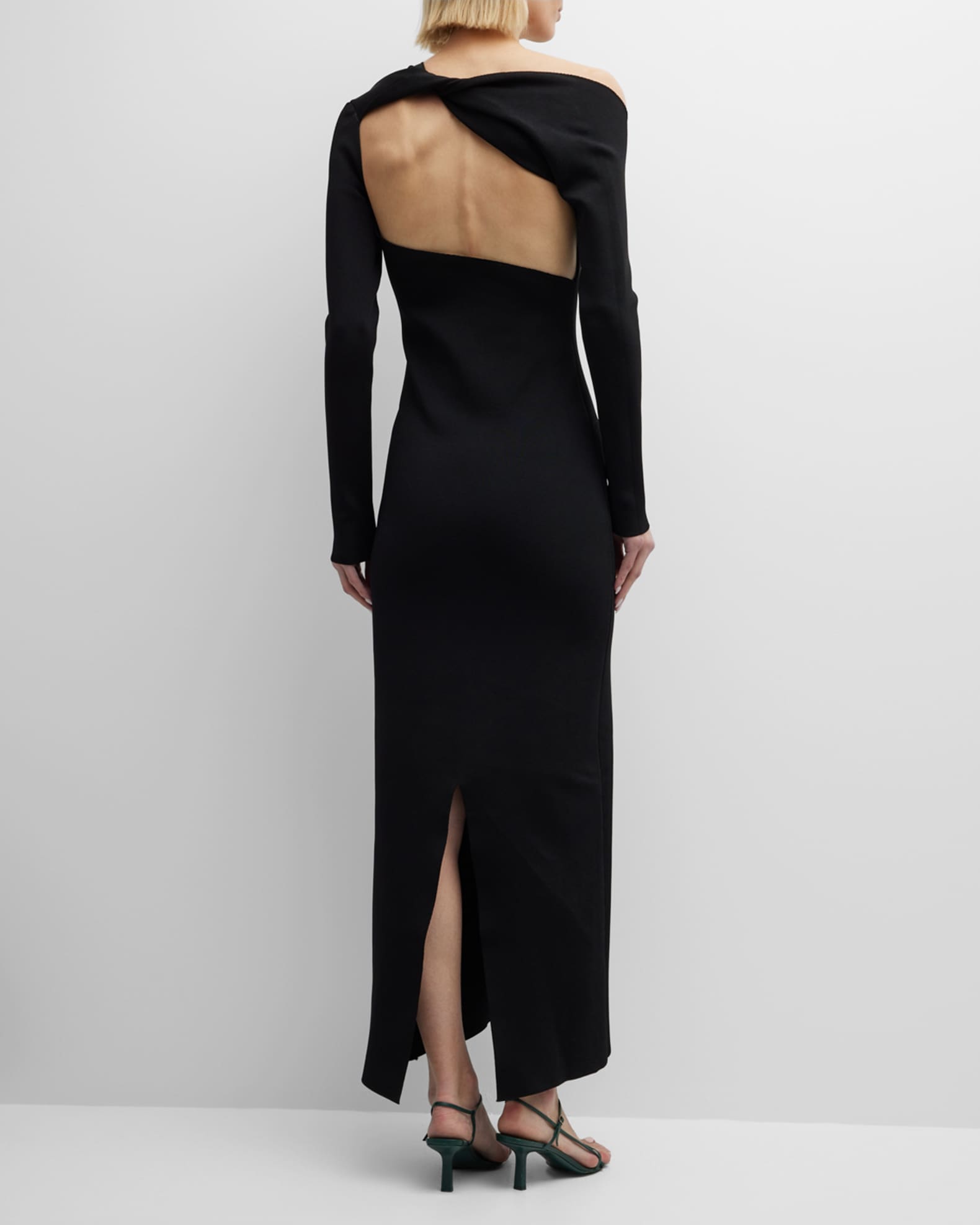 THE ROW Londrina One-Shoulder Long Dress with Back Cutout | Neiman Marcus