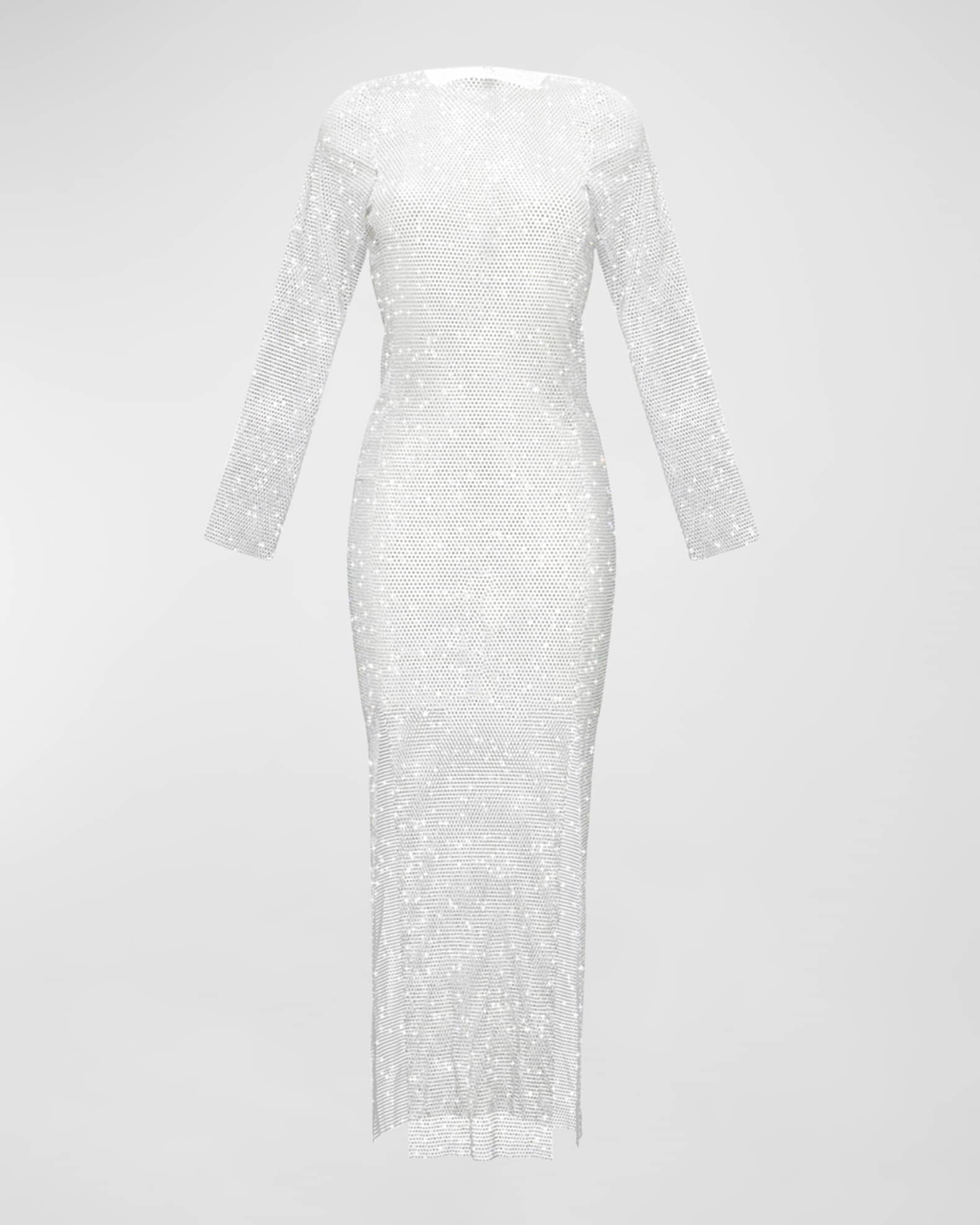 Santa Brands White Diamonds Rhinestone Maxi Dress (One Size) | Neiman ...