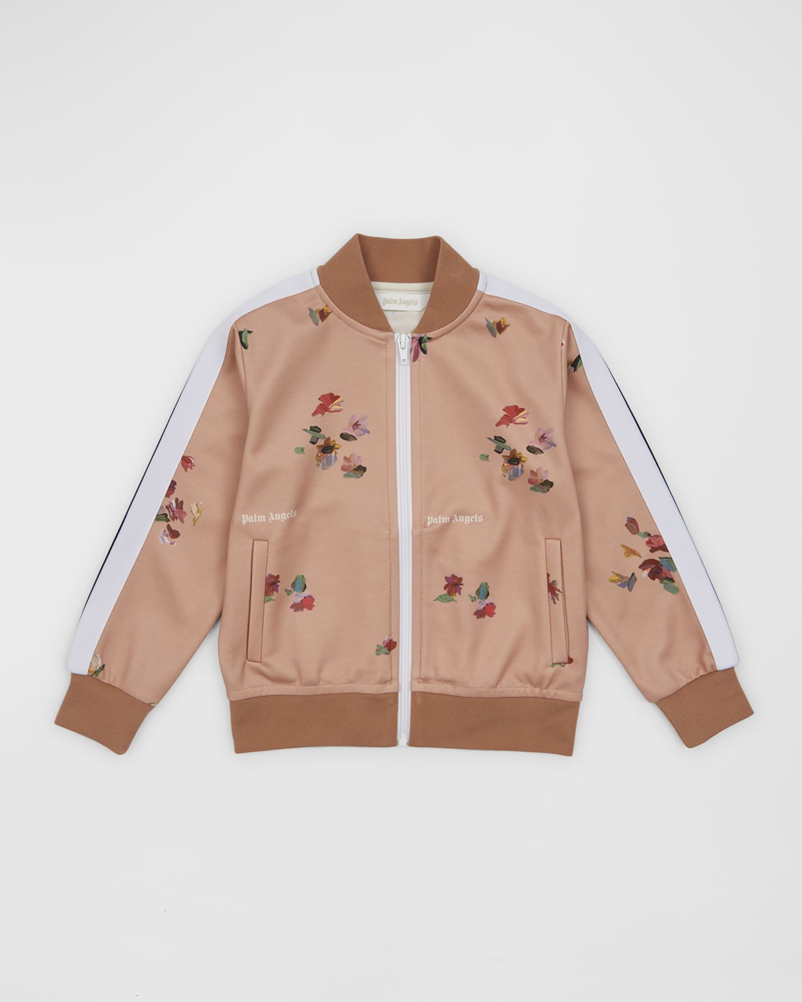 Flower-Print Bomber Track Jacket | Neiman Marcus