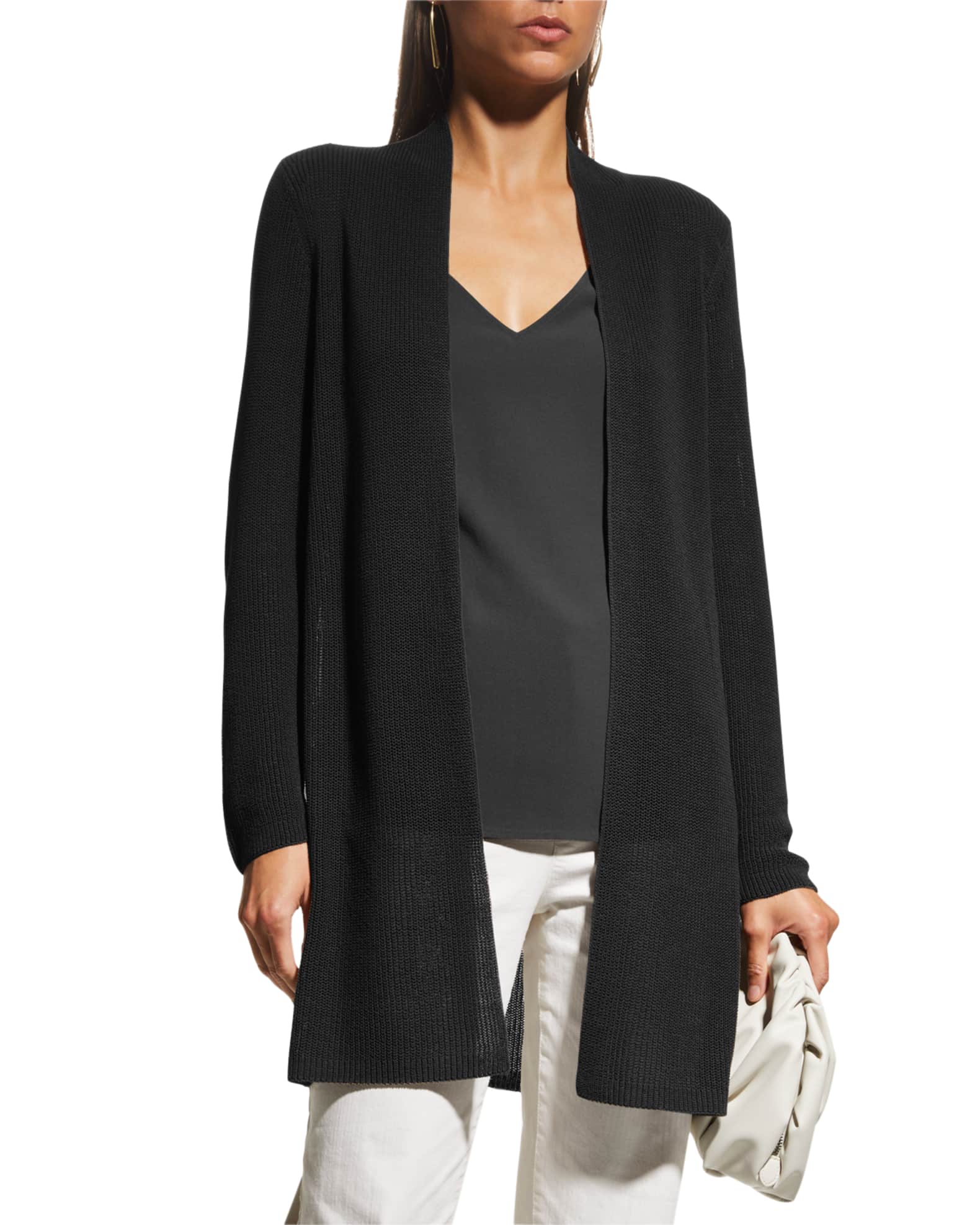 Eileen Fisher Long Open-Front Cardigan | Neiman Marcus
