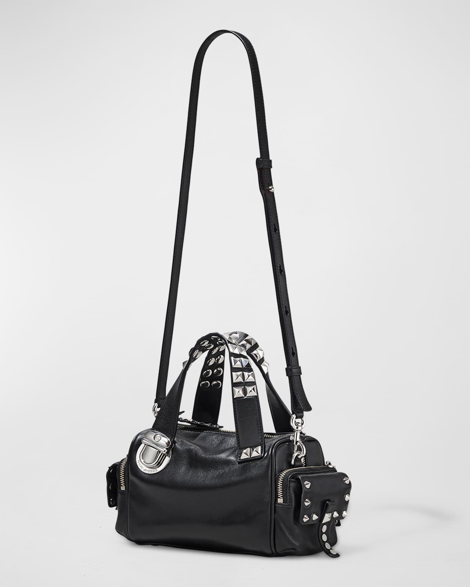 Marc Jacobs The Studded Pushlock Mini Satchel | Neiman Marcus