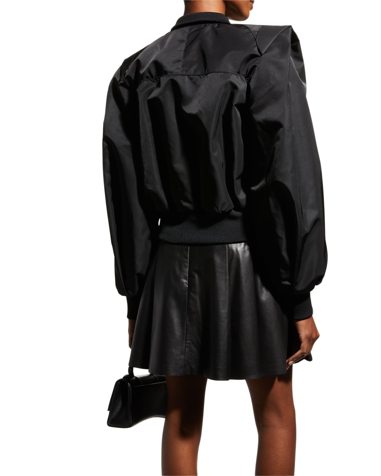 Koche Exaggerated-Shoulder Bomber Jacket | Neiman Marcus