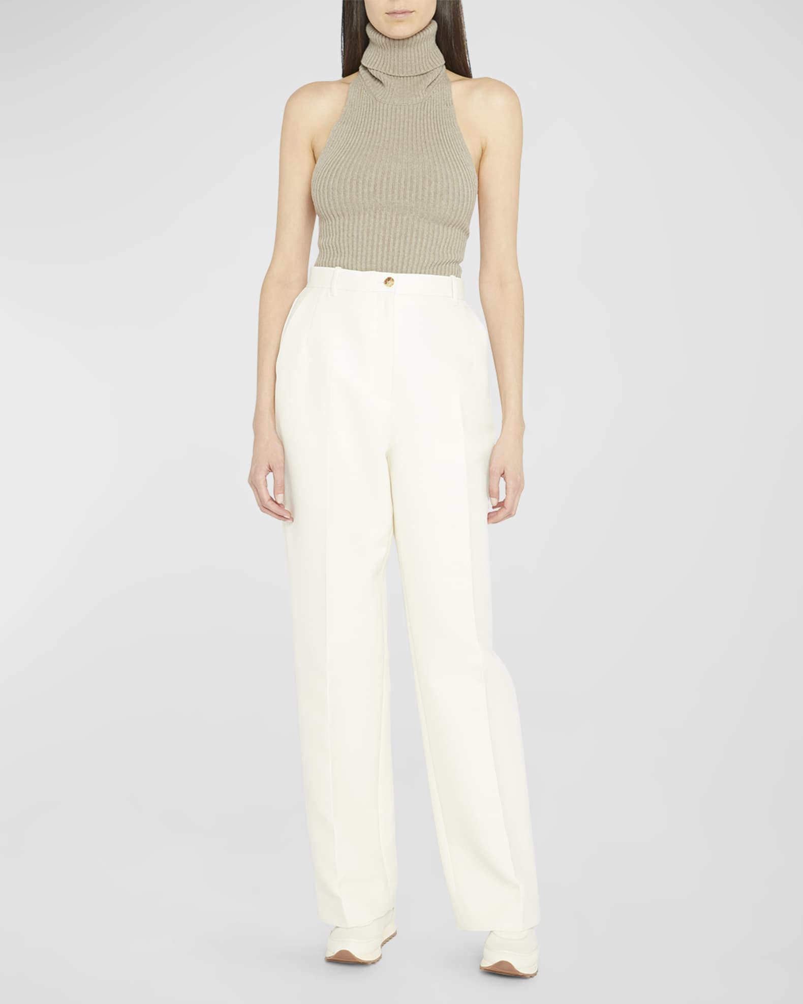THE ROW Acker Straight-Leg Trouser Pants | Neiman Marcus