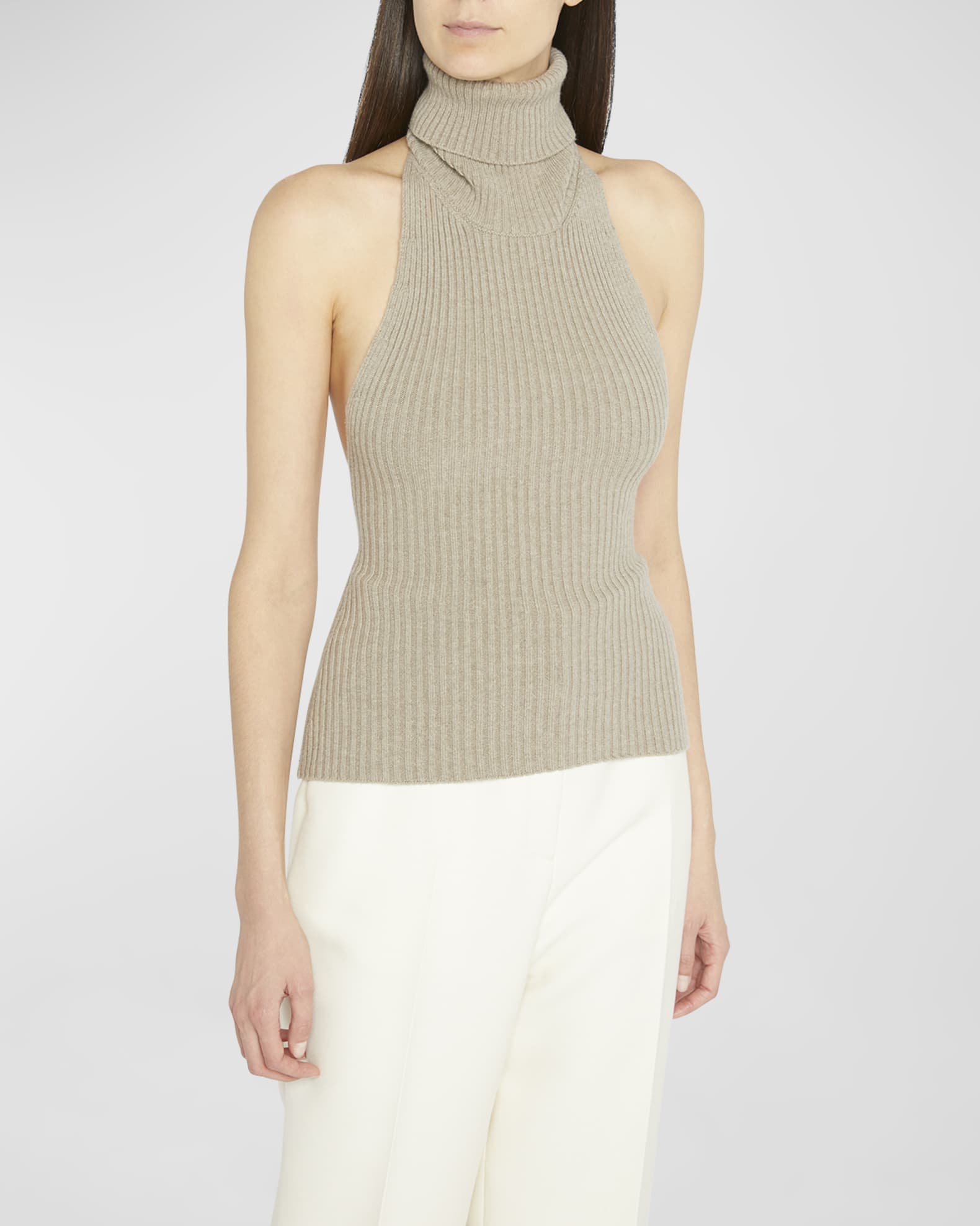 THE ROW Edita Turtleneck Halter Top | Neiman Marcus