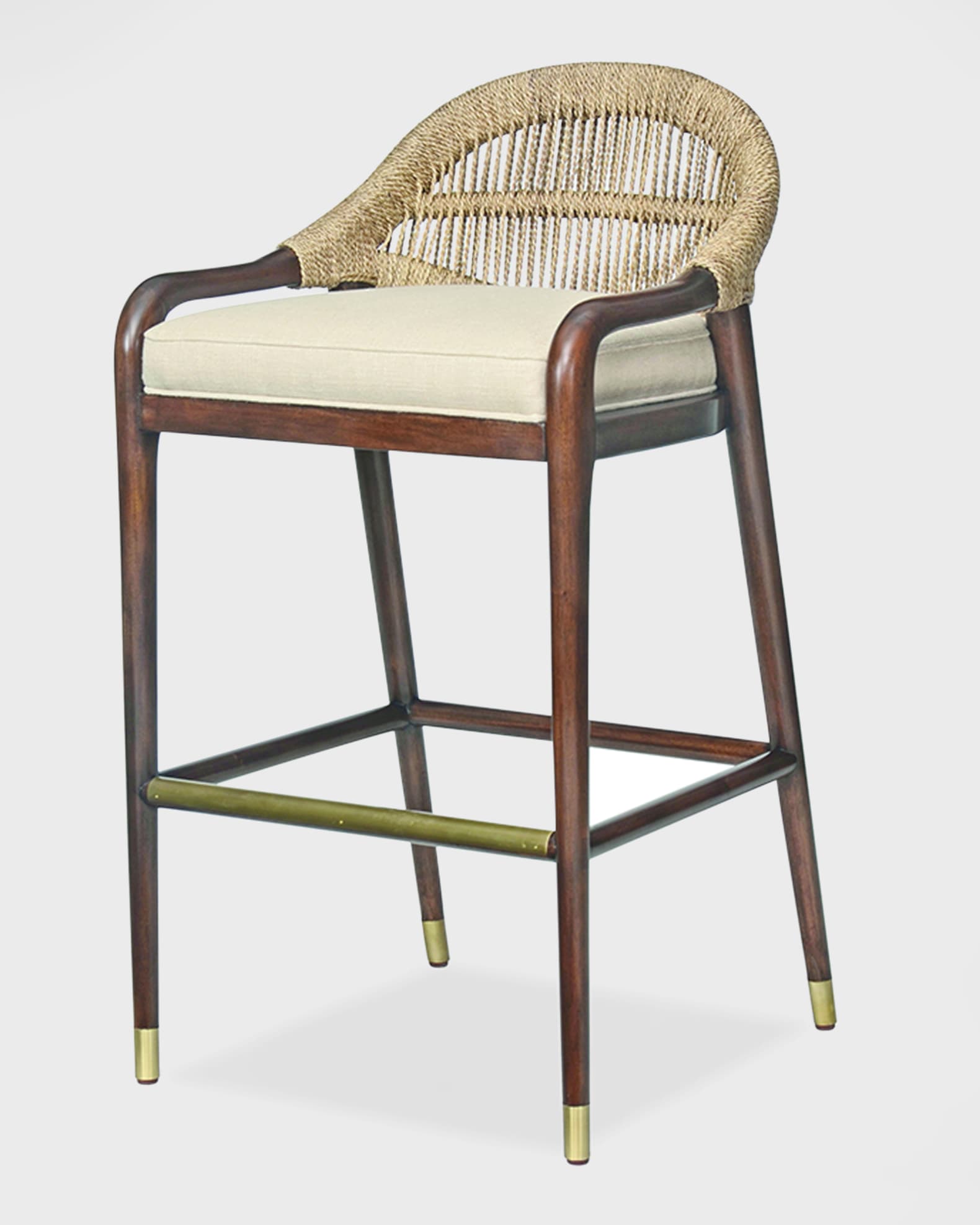 Century Furniture Marie Low Back Bar Stool - 30.5" | Neiman Marcus