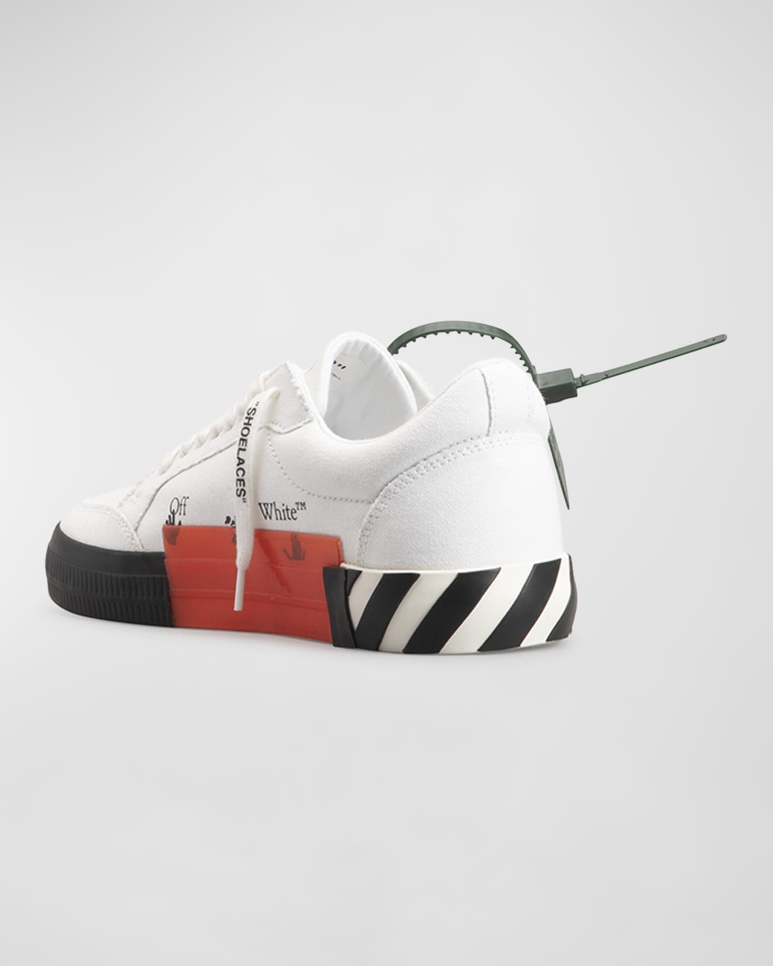 Off-White Men's Low Vulcanized Canvas Low-Top Sneakers | Neiman Marcus