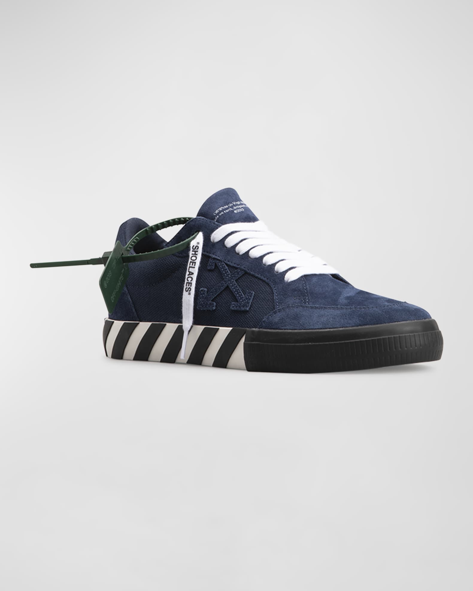 Off-White Men's Low Vulcanized Suede Canvas Low-Top Sneakers | Neiman ...