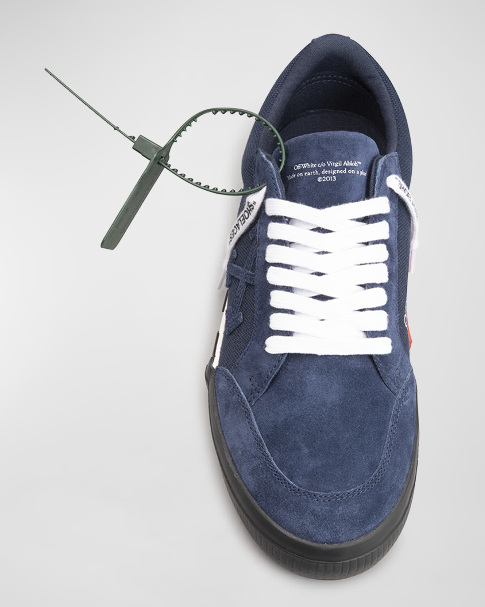 Off-White Men's Low Vulcanized Suede Canvas Low-Top Sneakers | Neiman ...