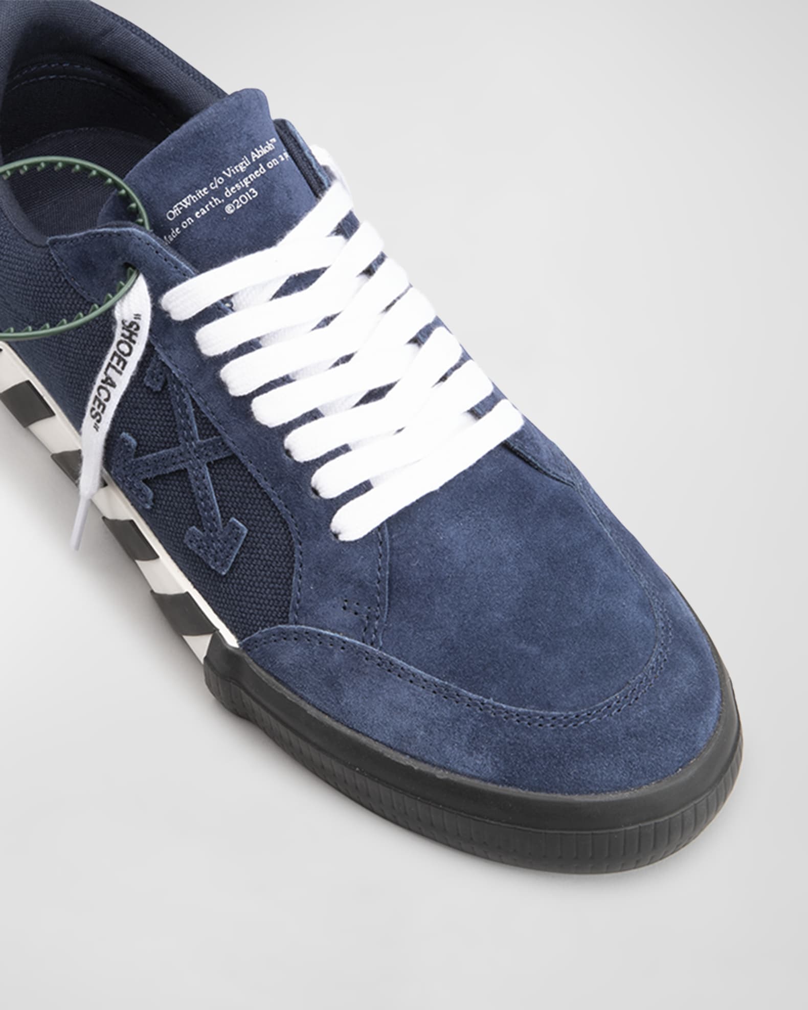Off-White Men's Low Vulcanized Suede Canvas Low-Top Sneakers | Neiman ...