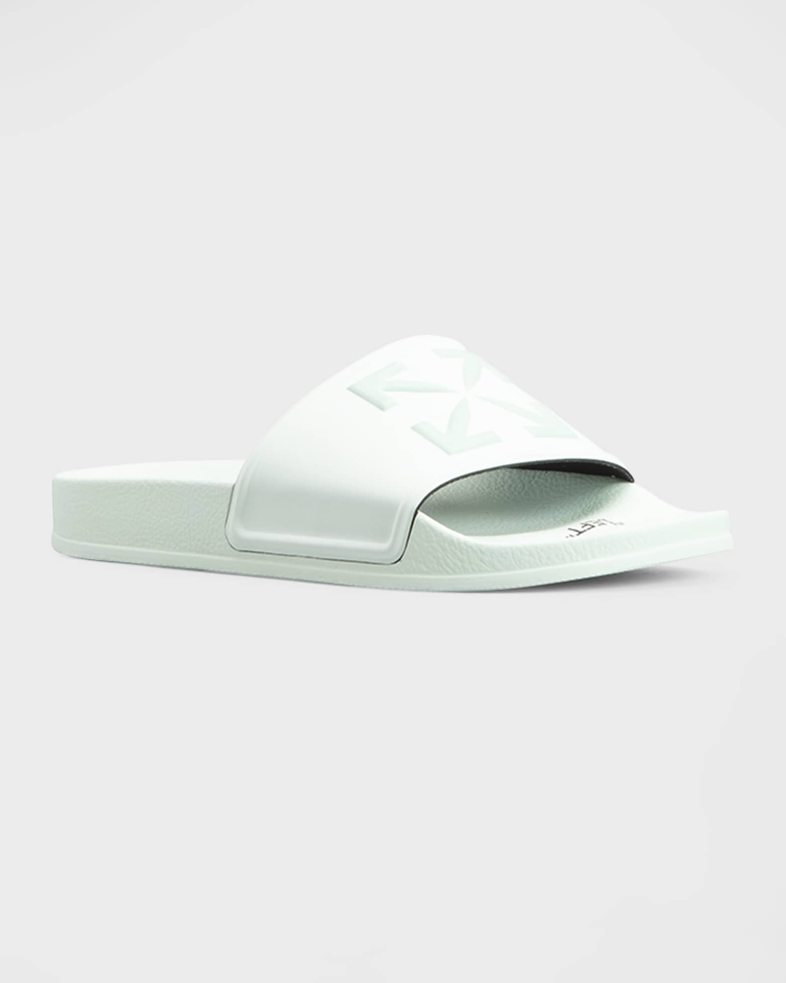 Off-White Men's Arrows Tonal Pool Slides | Neiman Marcus