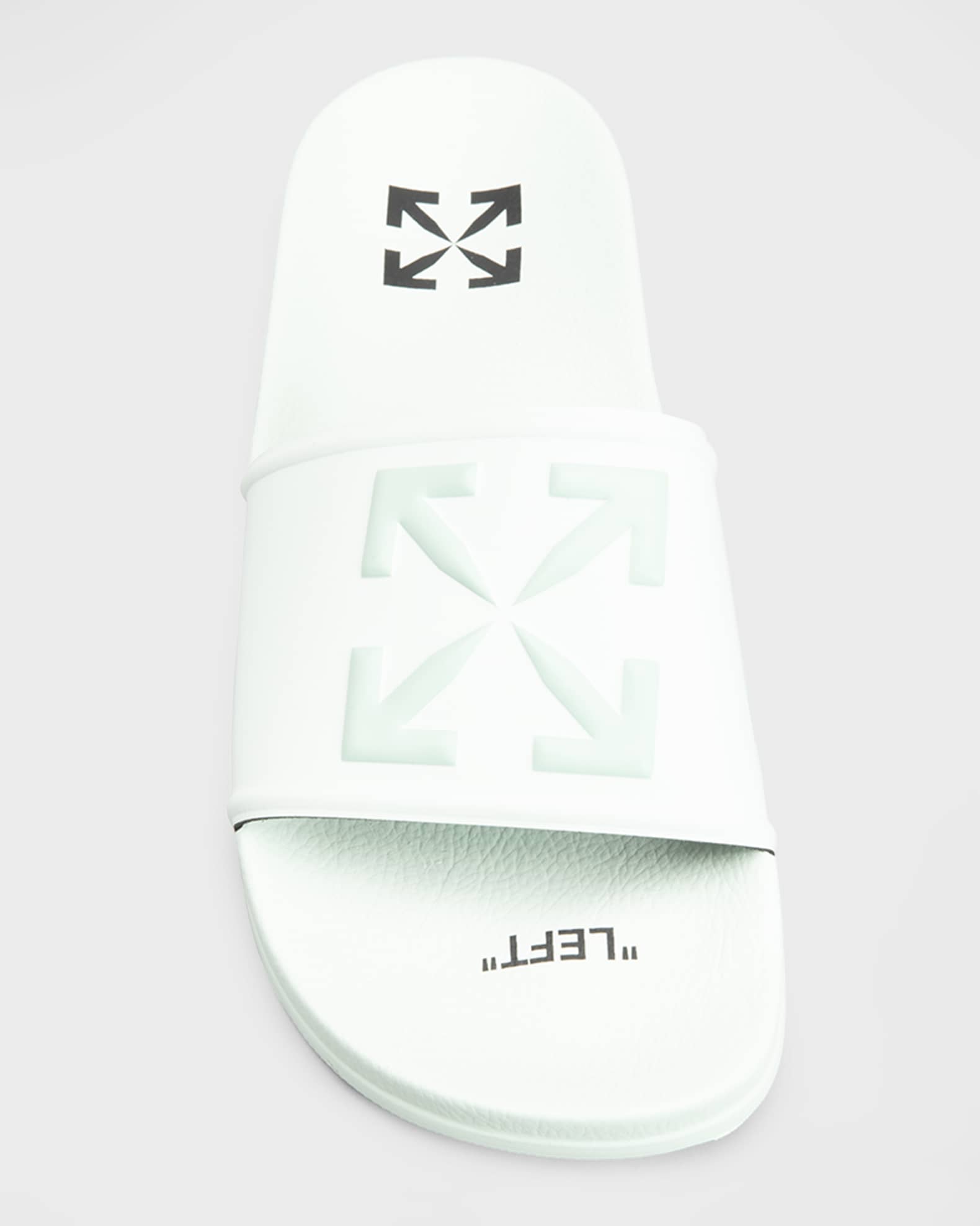 Off-White Men's Arrows Tonal Pool Slides | Neiman Marcus