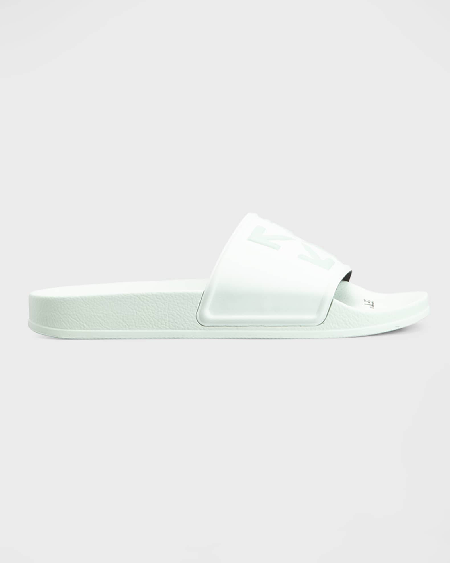 Off-White Men's Arrows Tonal Pool Slides | Neiman Marcus