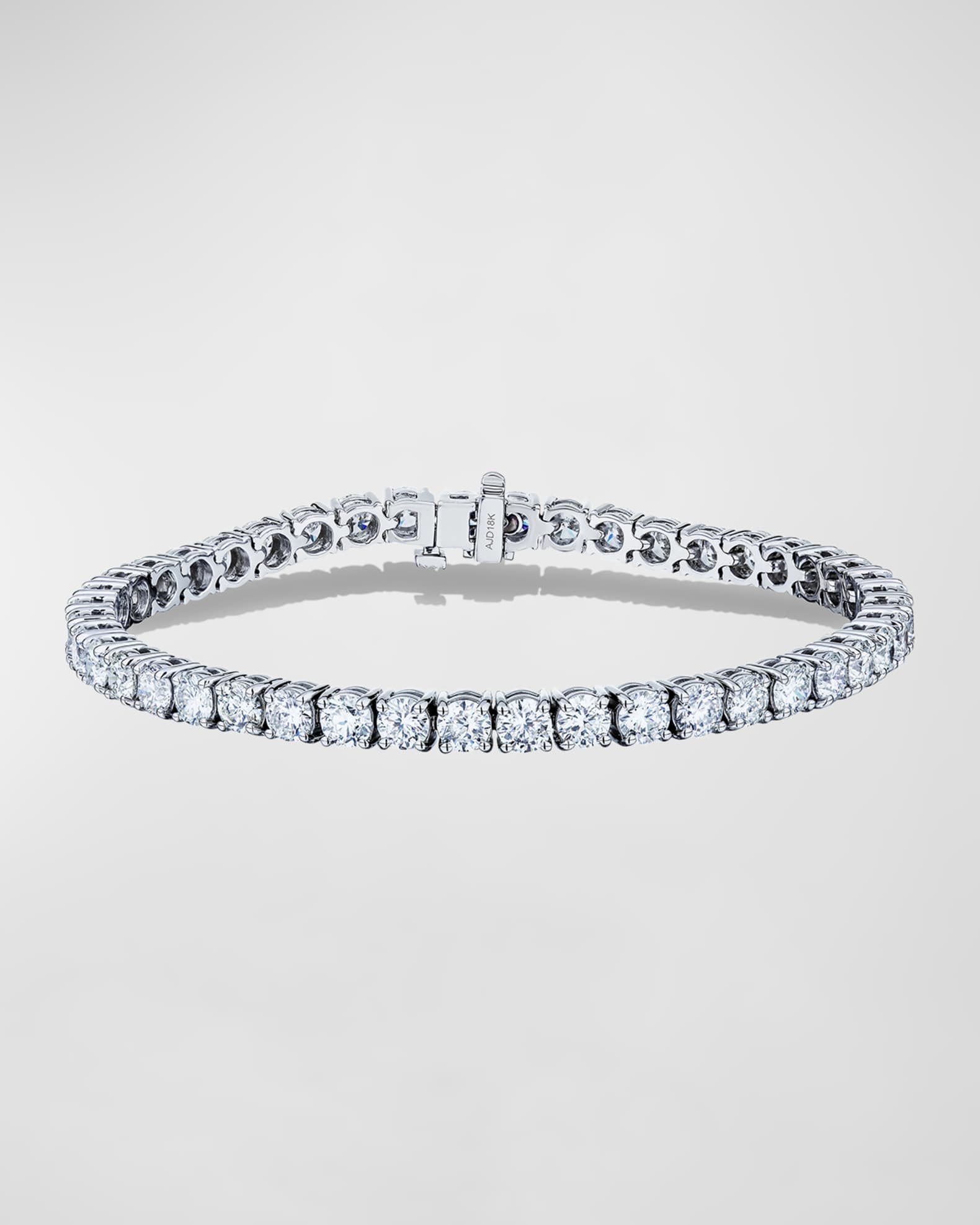 Neiman Marcus Diamonds 18K White Gold Round Diamond Tennis Bracelet ...