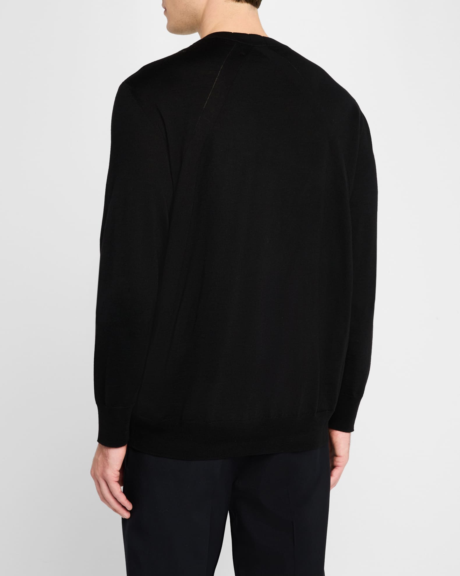 Jil Sander Men's Crew-Neck Lightweight Wool Sweater | Neiman Marcus
