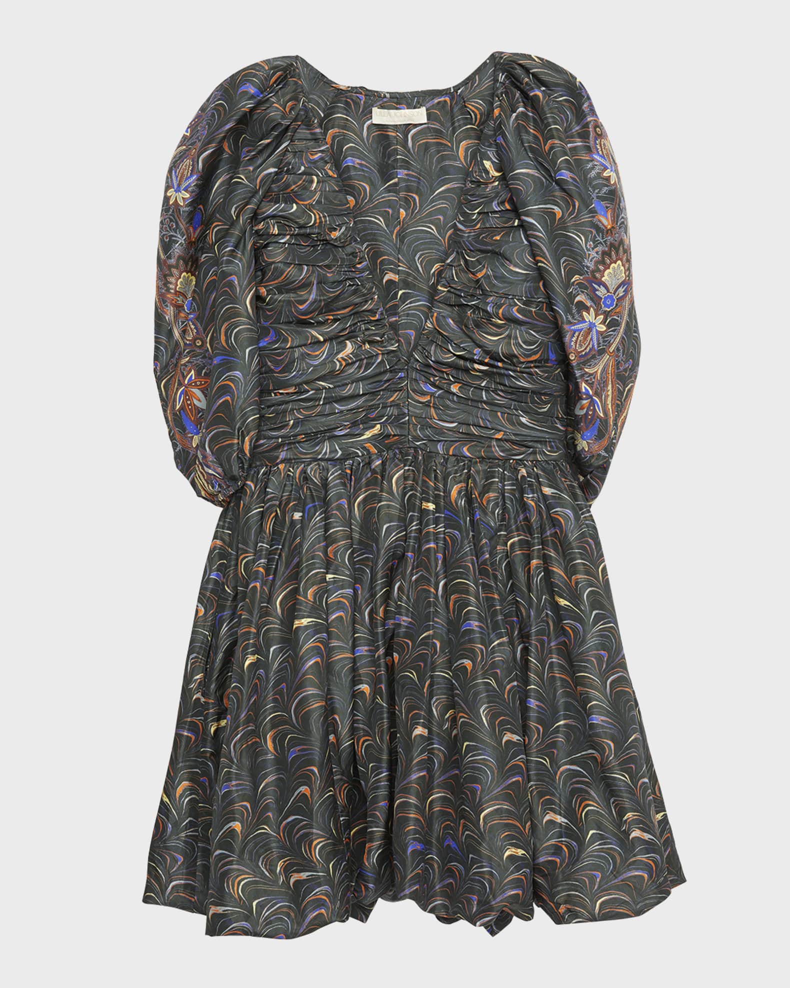 Ulla Johnson Gwen Elbow Puff-Sleeve Mini Dress | Neiman Marcus Ulla Johnson Gwen Elbow Puff-Sleeve Mini Dress | Neiman Marcus