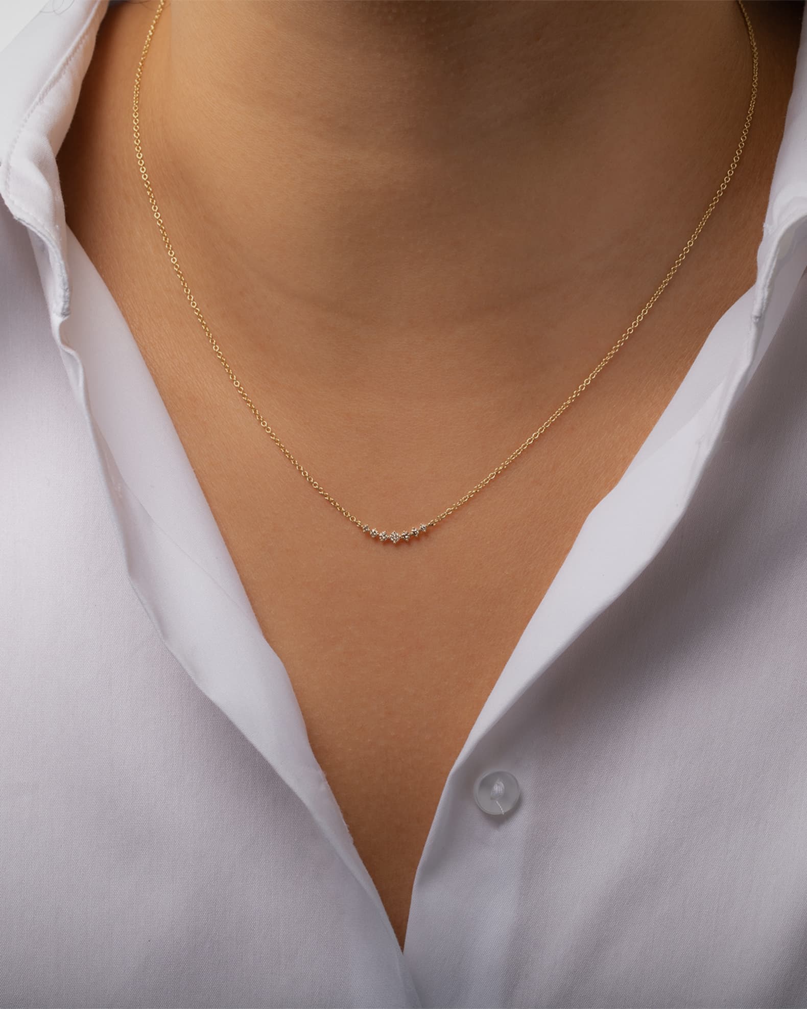 Zoe Lev Jewelry Diamond Cluster Necklace | Neiman Marcus
