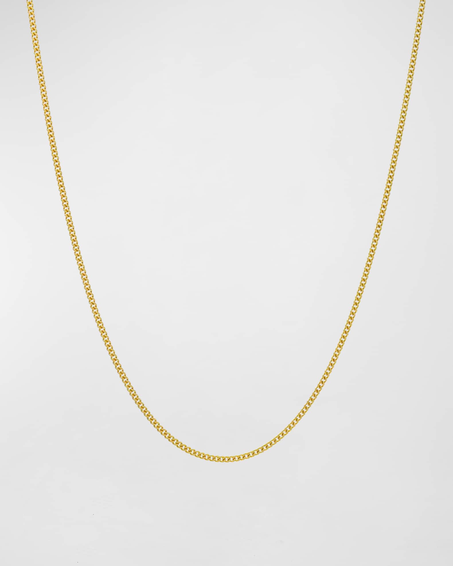 Zoe Lev Jewelry 14K Gold Baby Flat Curb Chain Necklace | Neiman Marcus
