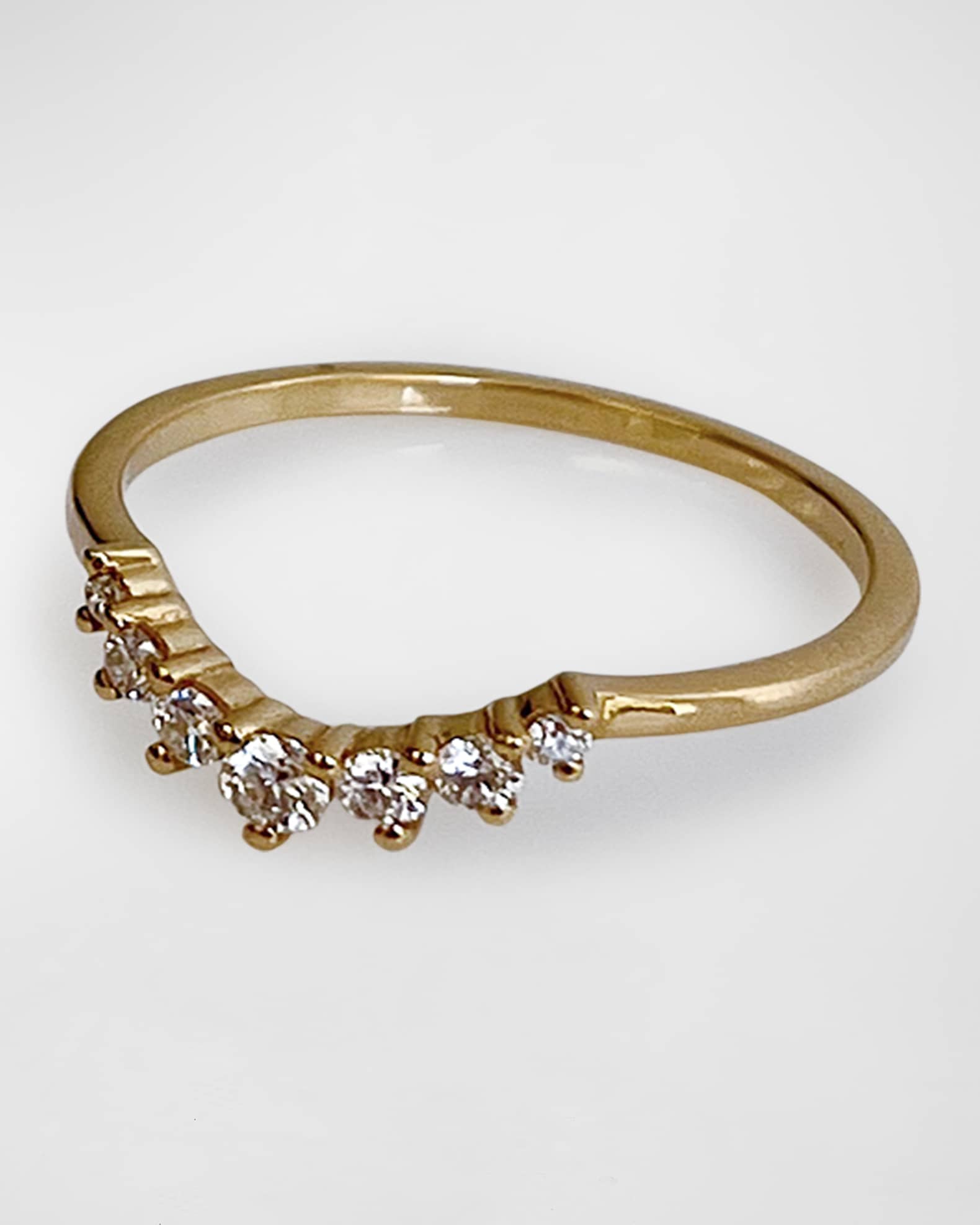 Zoe Lev Jewelry Diamond Arch Ring, Size 7 | Neiman Marcus