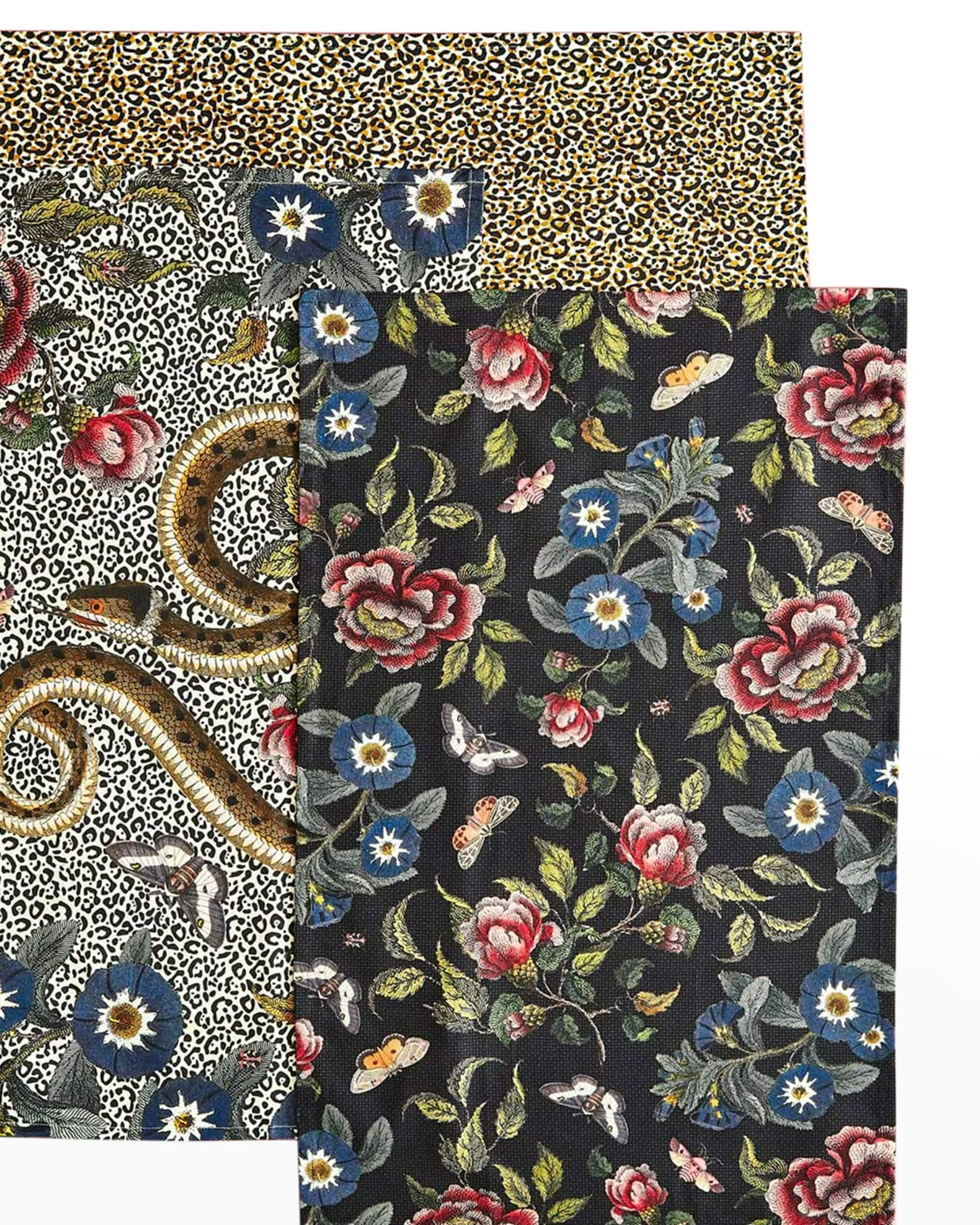 Spode Creatures of Curiosity Floral Tea Towel | Neiman Marcus