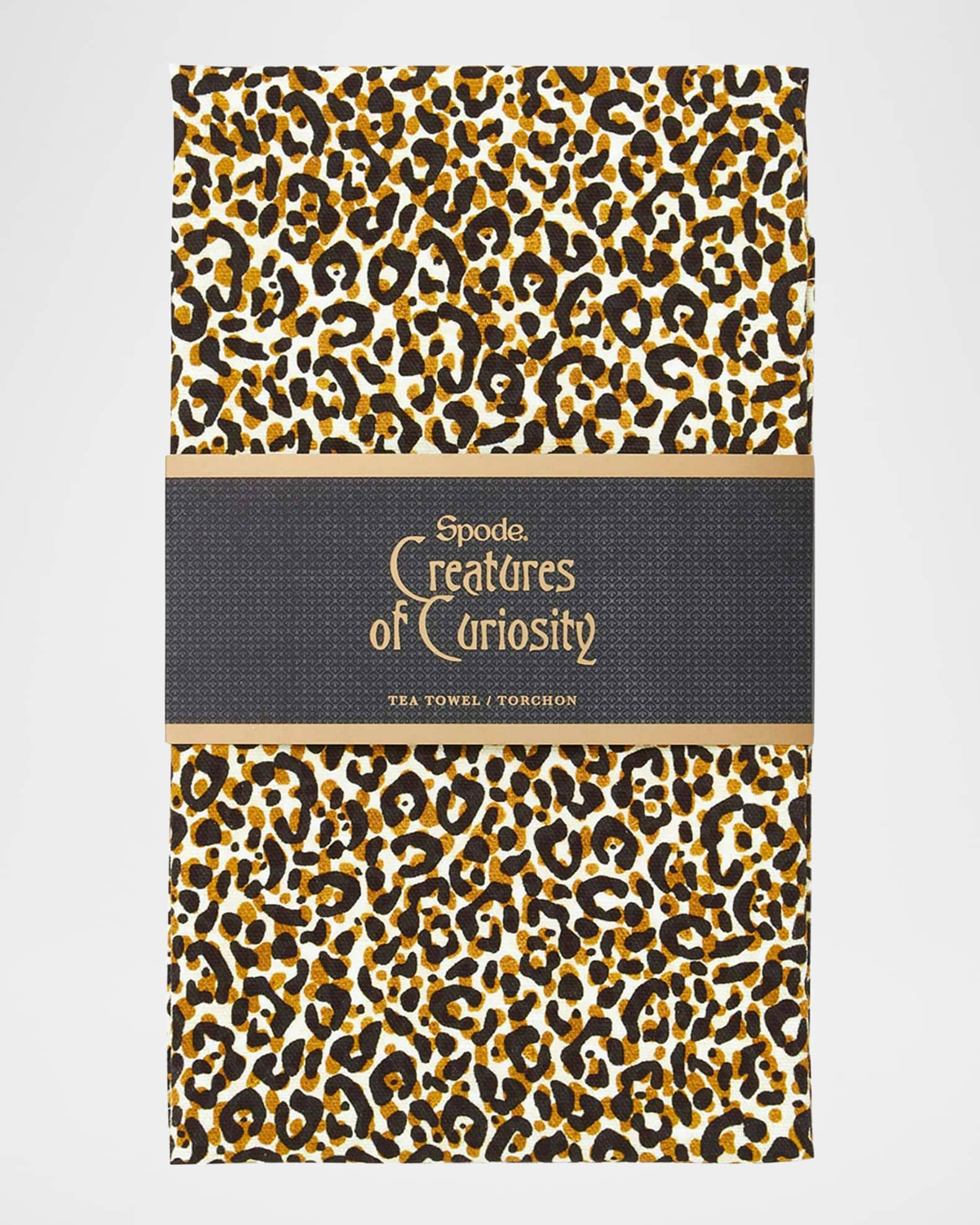 Spode Creatures of Curiosity Leopard Print Tea Towel | Neiman Marcus