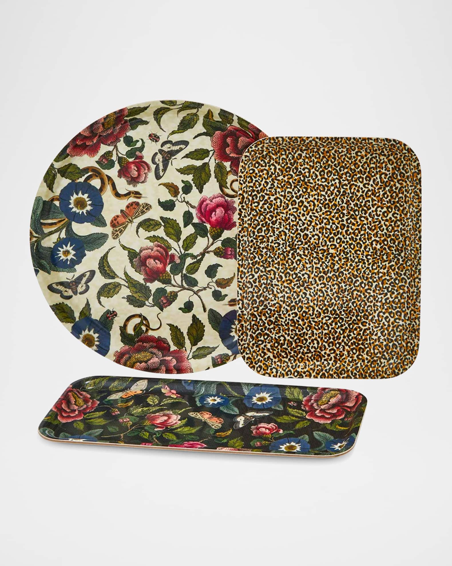 Spode Creatures of Curiosity Round Floral Birch Serving Tray | Neiman ...