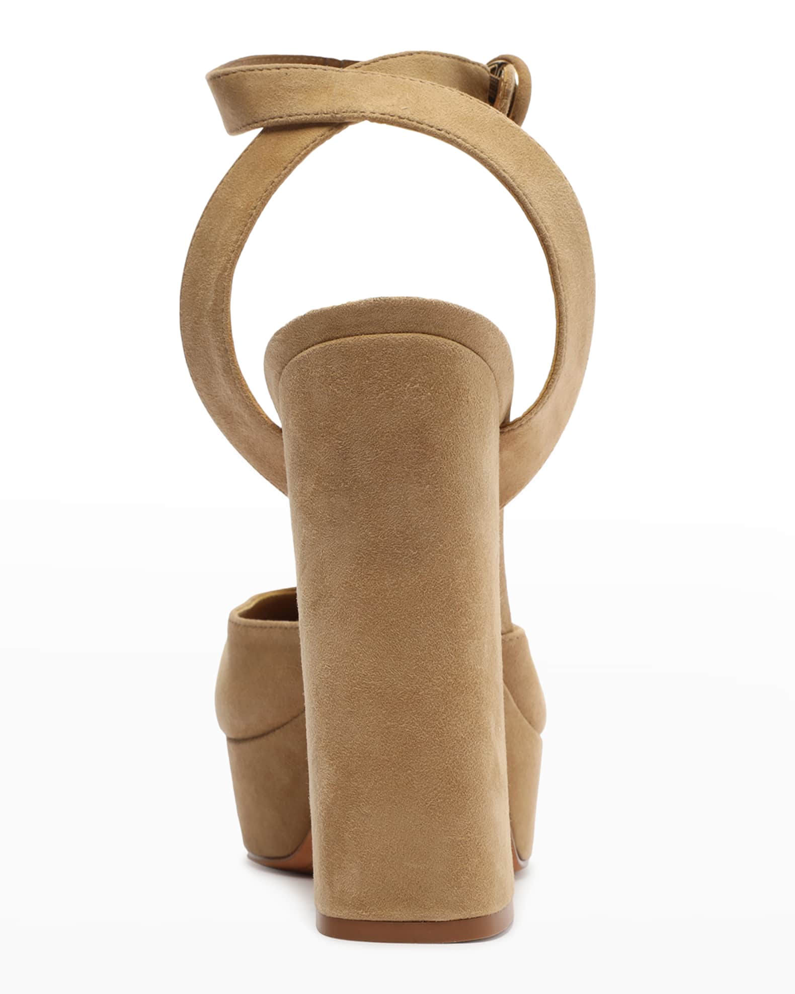 Alexandre Birman Vita Suede Ankle-Strap Platform Pumps | Neiman Marcus