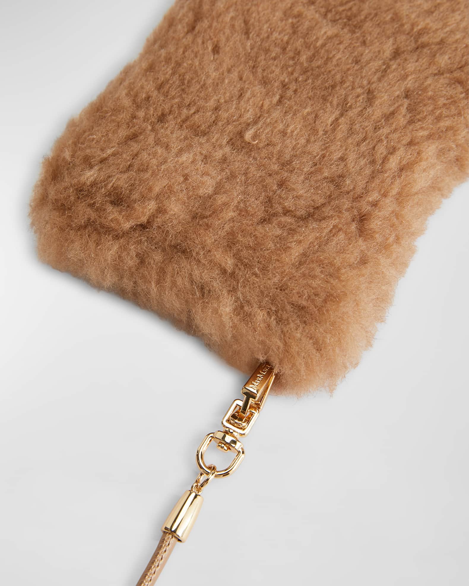 Max Mara Ombrato Teddy Mittens | Neiman Marcus