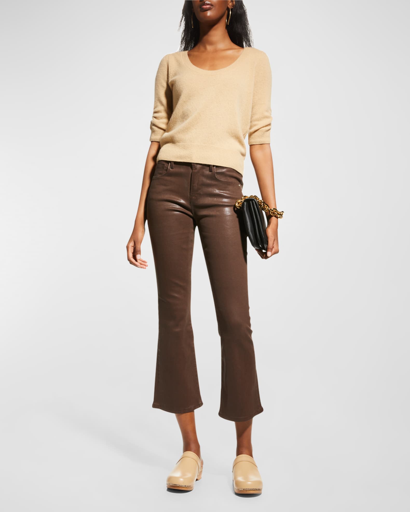 FRAME Cashmere Scoop-Neck Sweater | Neiman Marcus