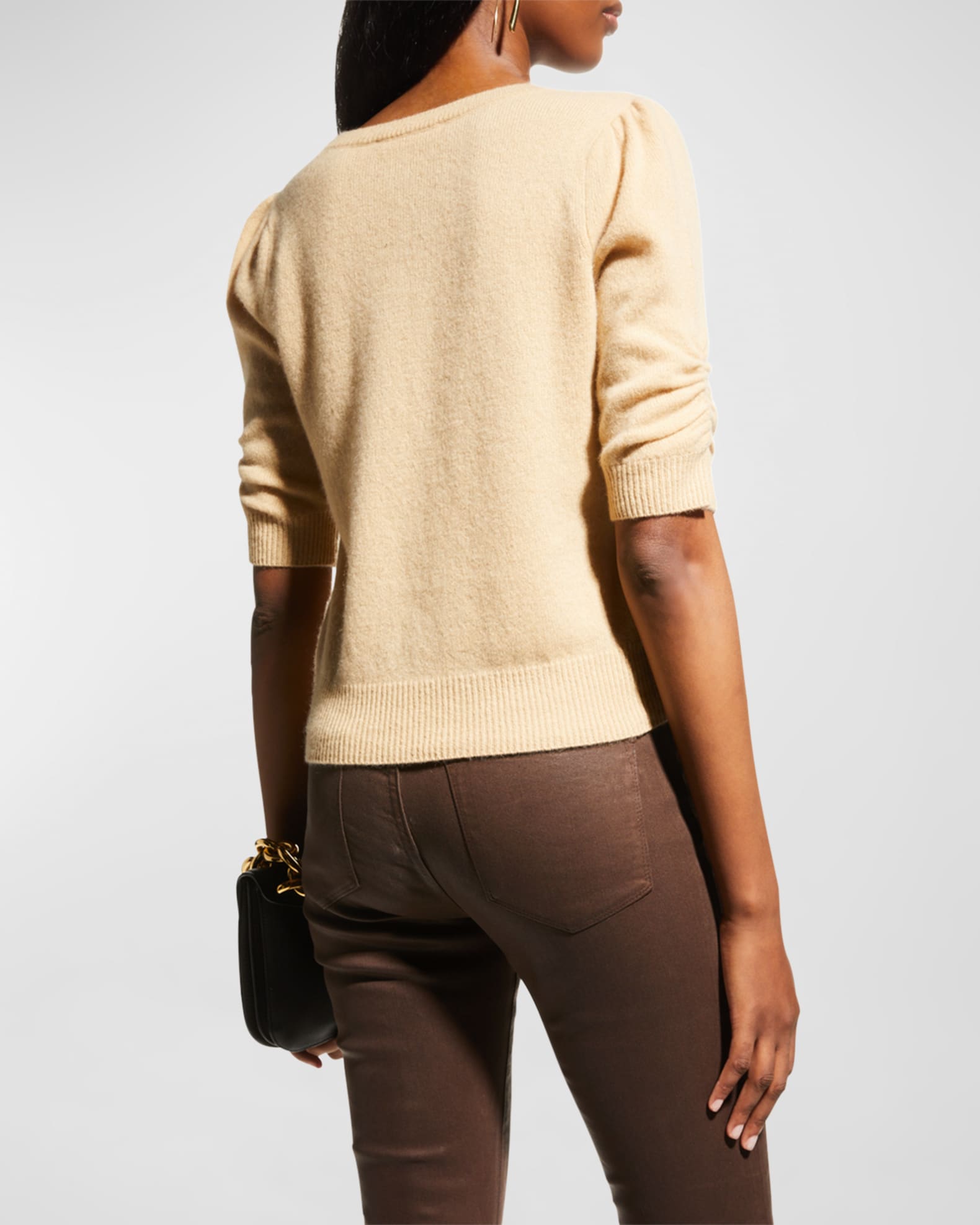 FRAME Cashmere Scoop-Neck Sweater | Neiman Marcus