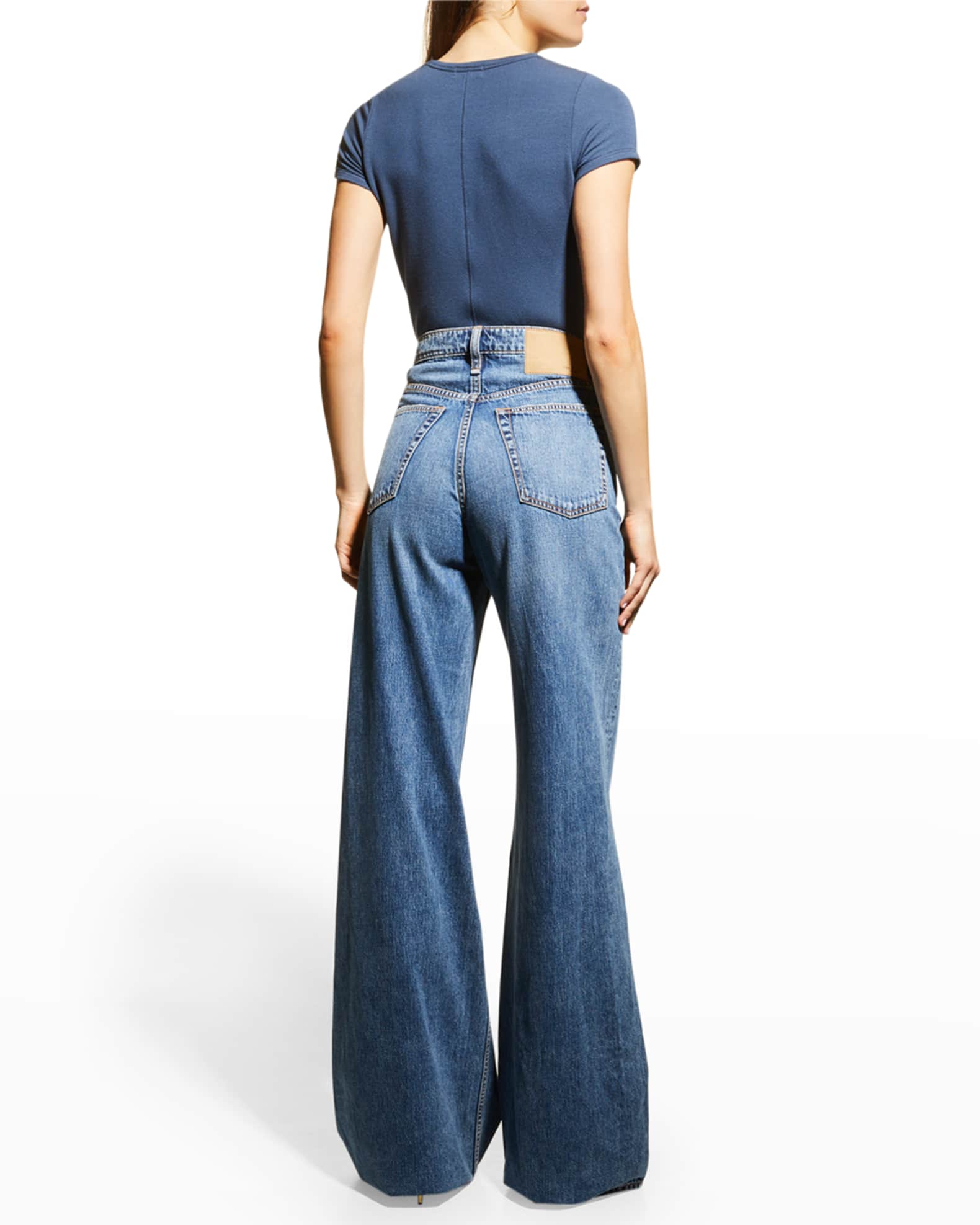 Rag & Bone Sofie High-Rise Baggy Wide-Leg Jeans | Neiman Marcus