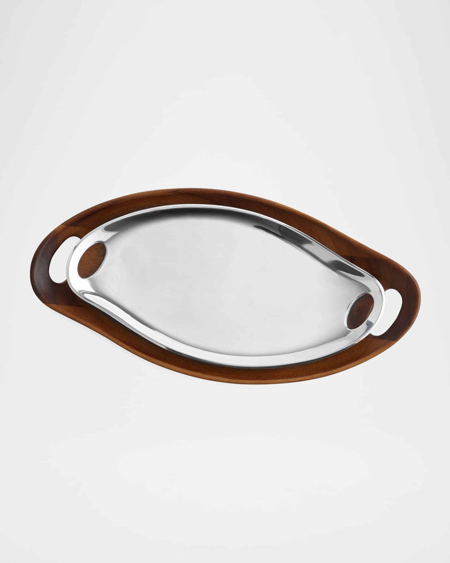Nambe Portables Wood Tray, 18" | Neiman Marcus