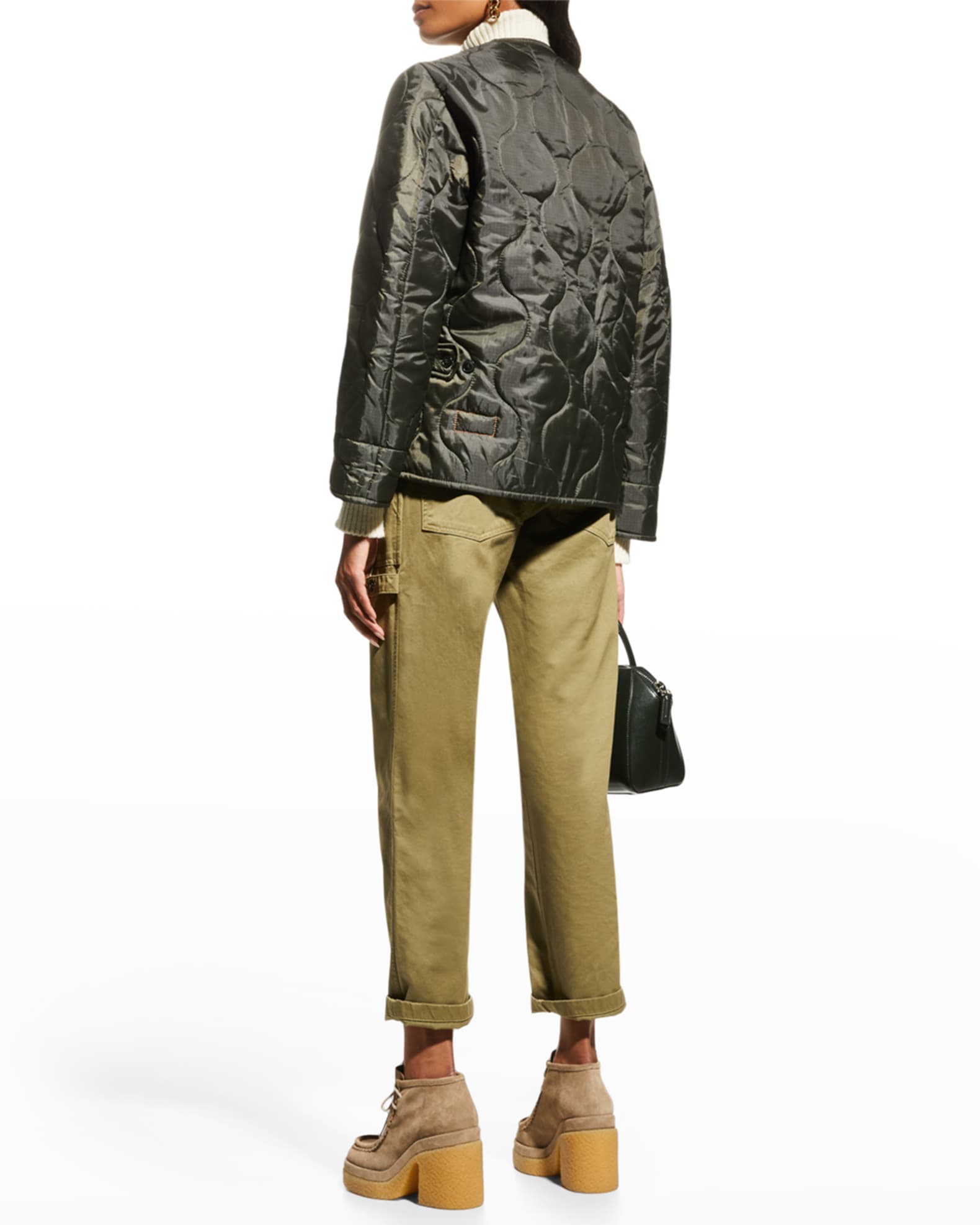 FORTELA Quilted Mixed Media Jacket | Neiman Marcus