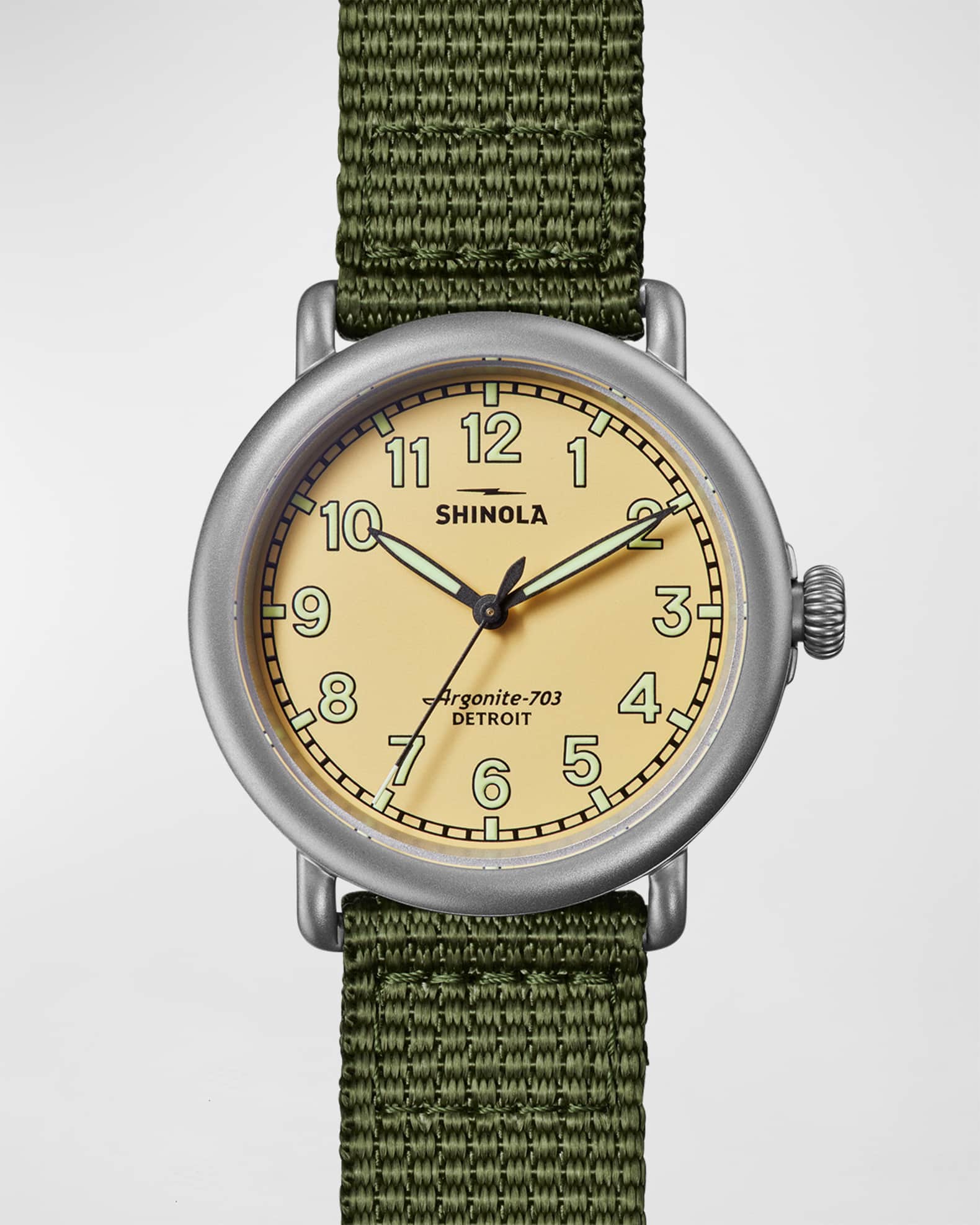 Shinola Men's The Runwell Nylon Strap Field Watch, 41mm | Neiman Marcus