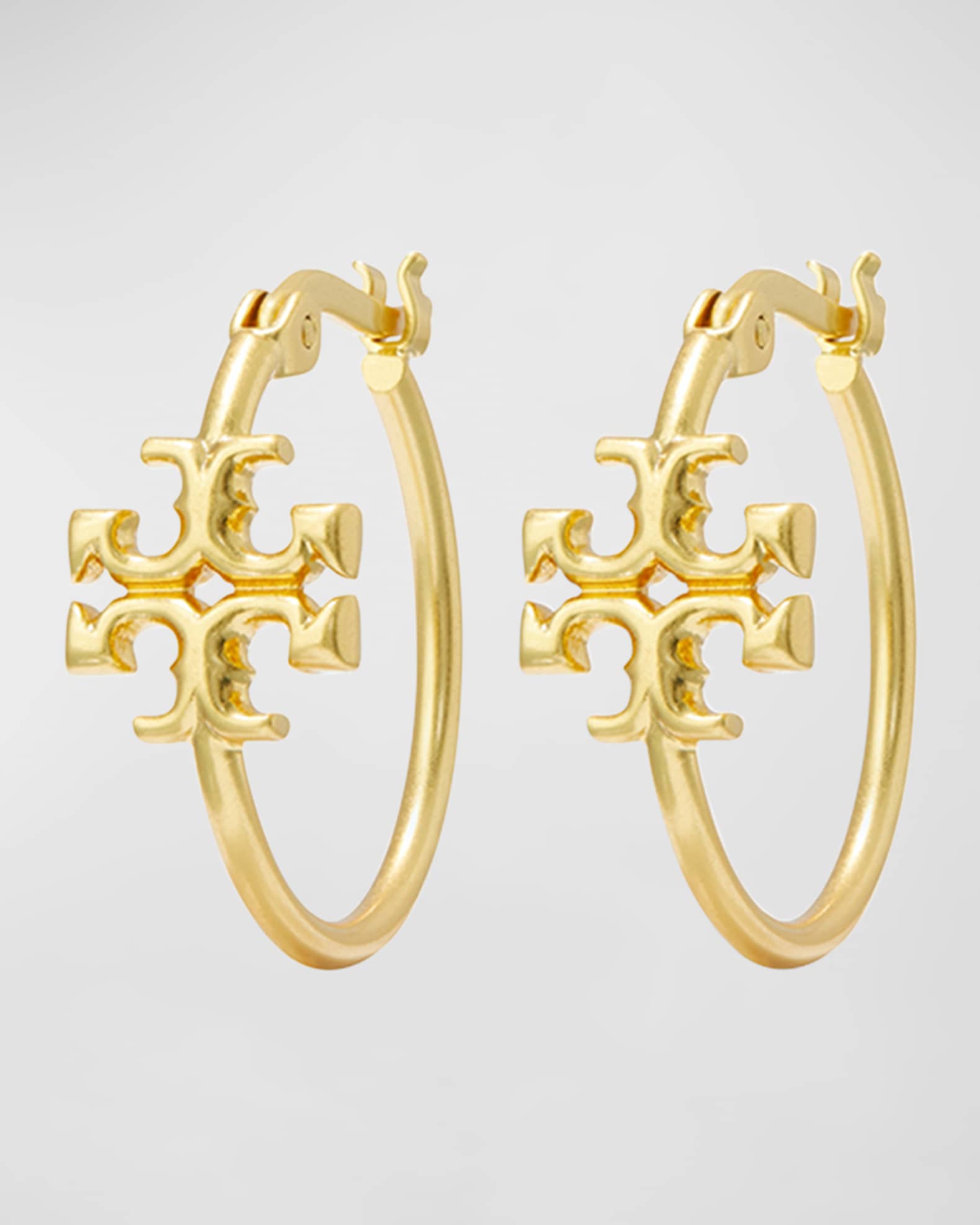 Tory Burch Eleanor Small Hoop Earrings | Neiman Marcus
