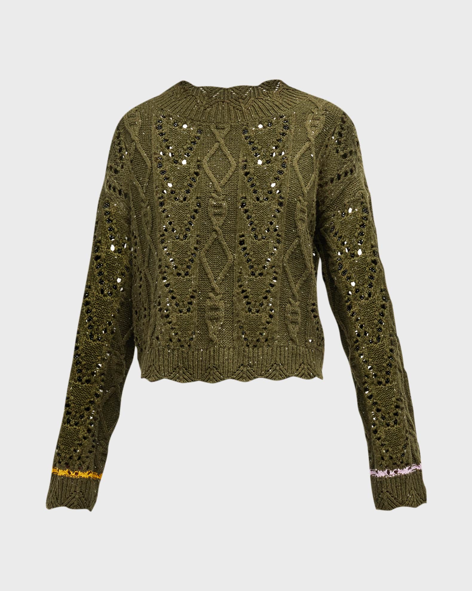 Lisa Todd Snow Bunny Speckled Heart-Stitch Sweater | Neiman Marcus