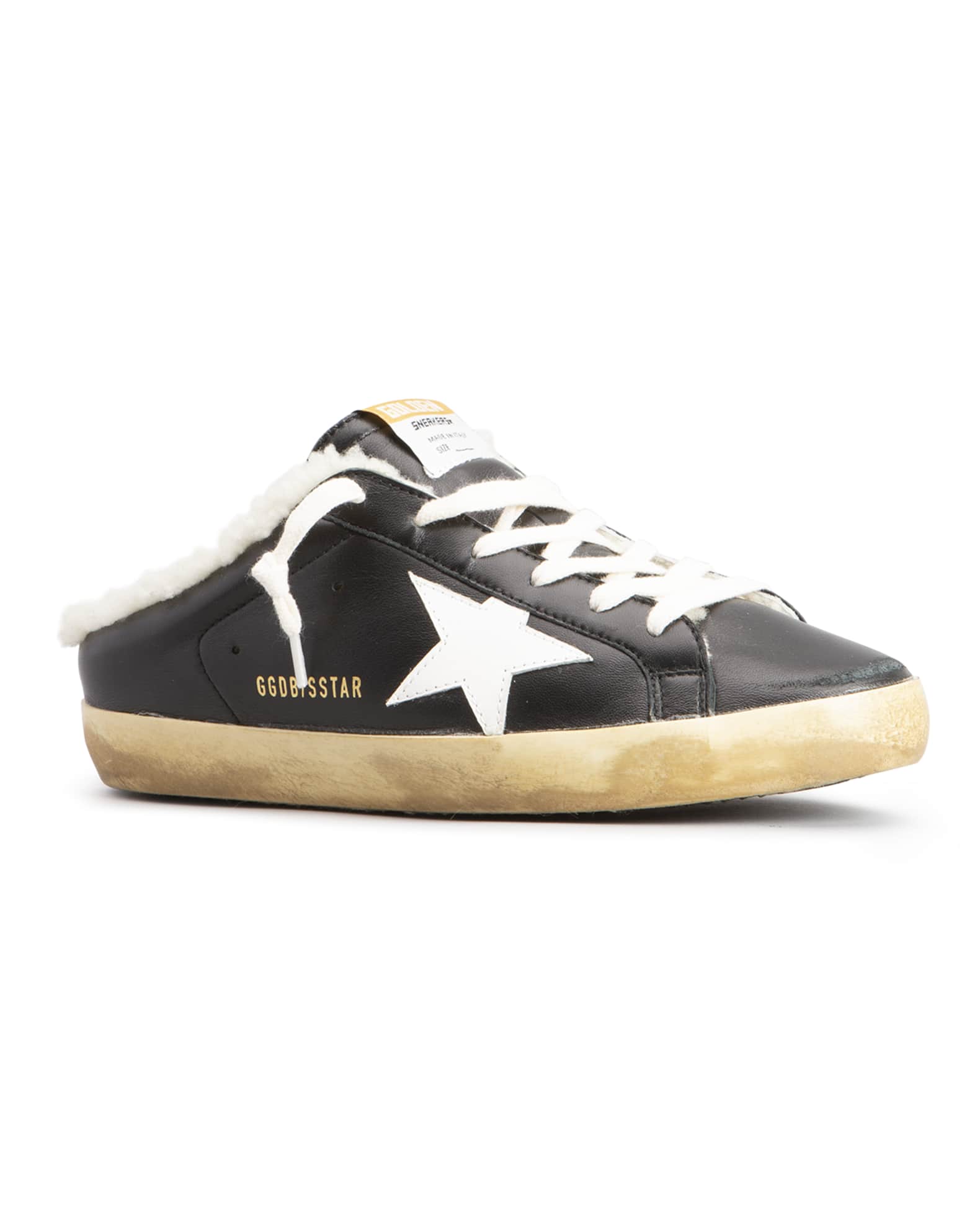 Golden Goose Superstar Sabot Bicolor Shearling Sneakers | Neiman Marcus