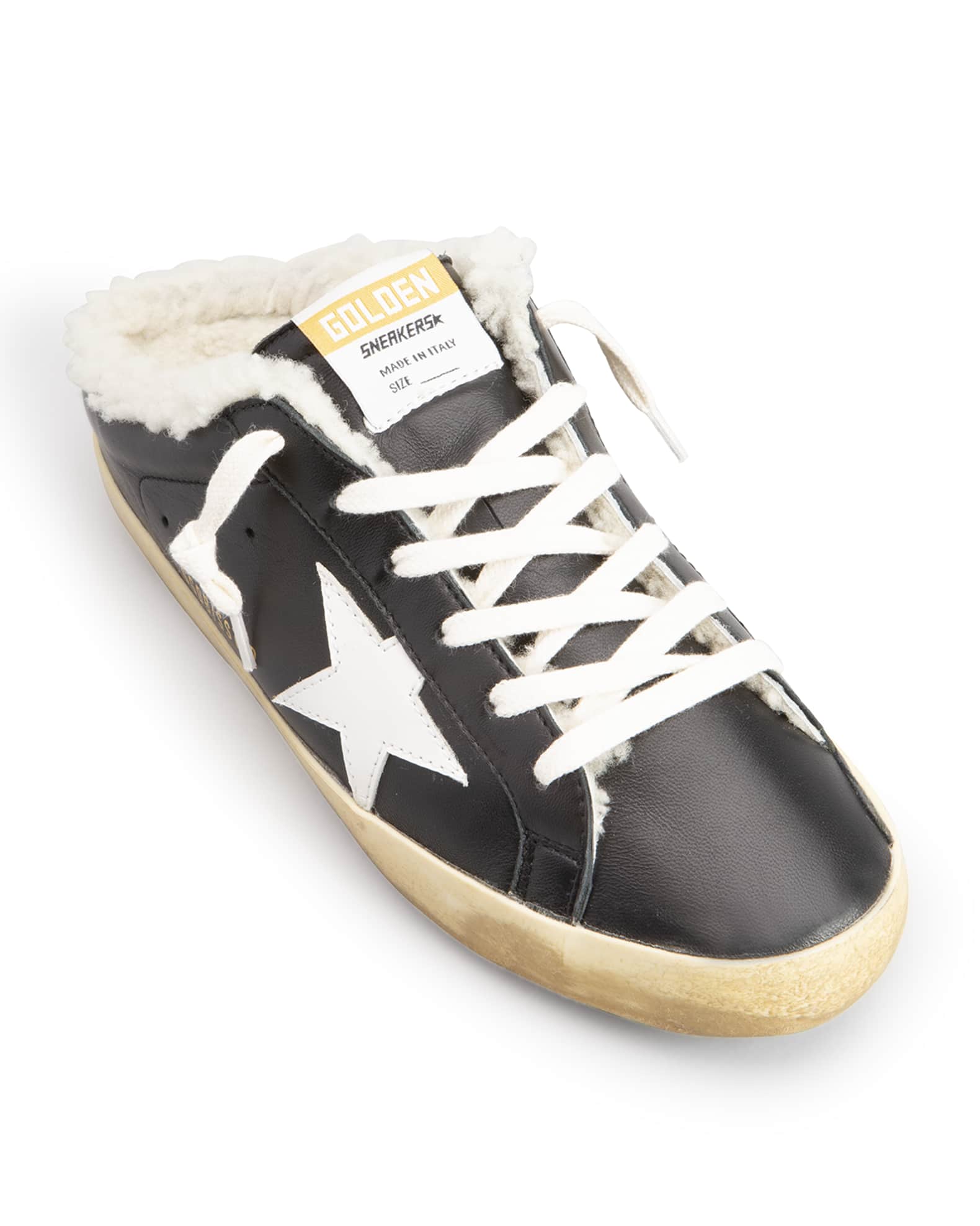 Golden Goose Superstar Sabot Bicolor Shearling Sneakers | Neiman Marcus
